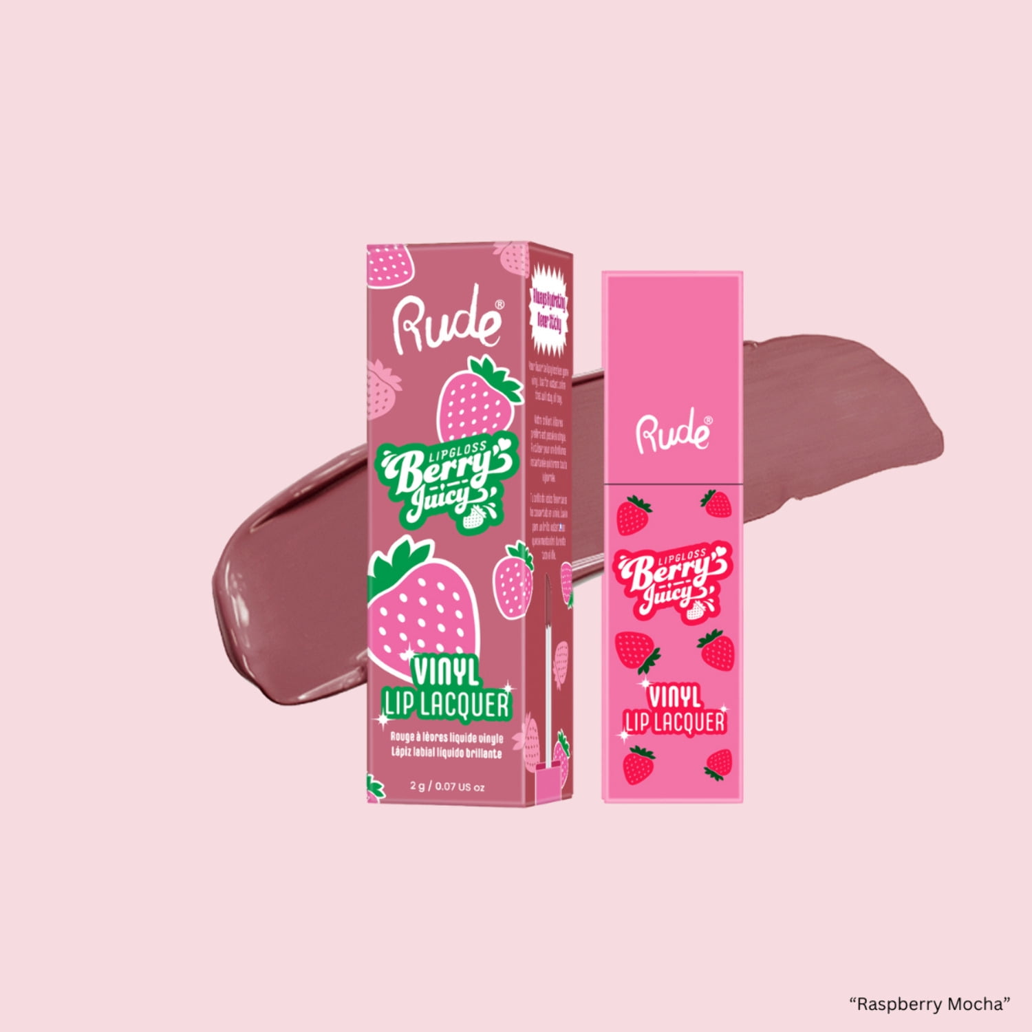 RUDE COSMETICS Berry Juicy Vinyl Lip Lacquer - Walmart.com
