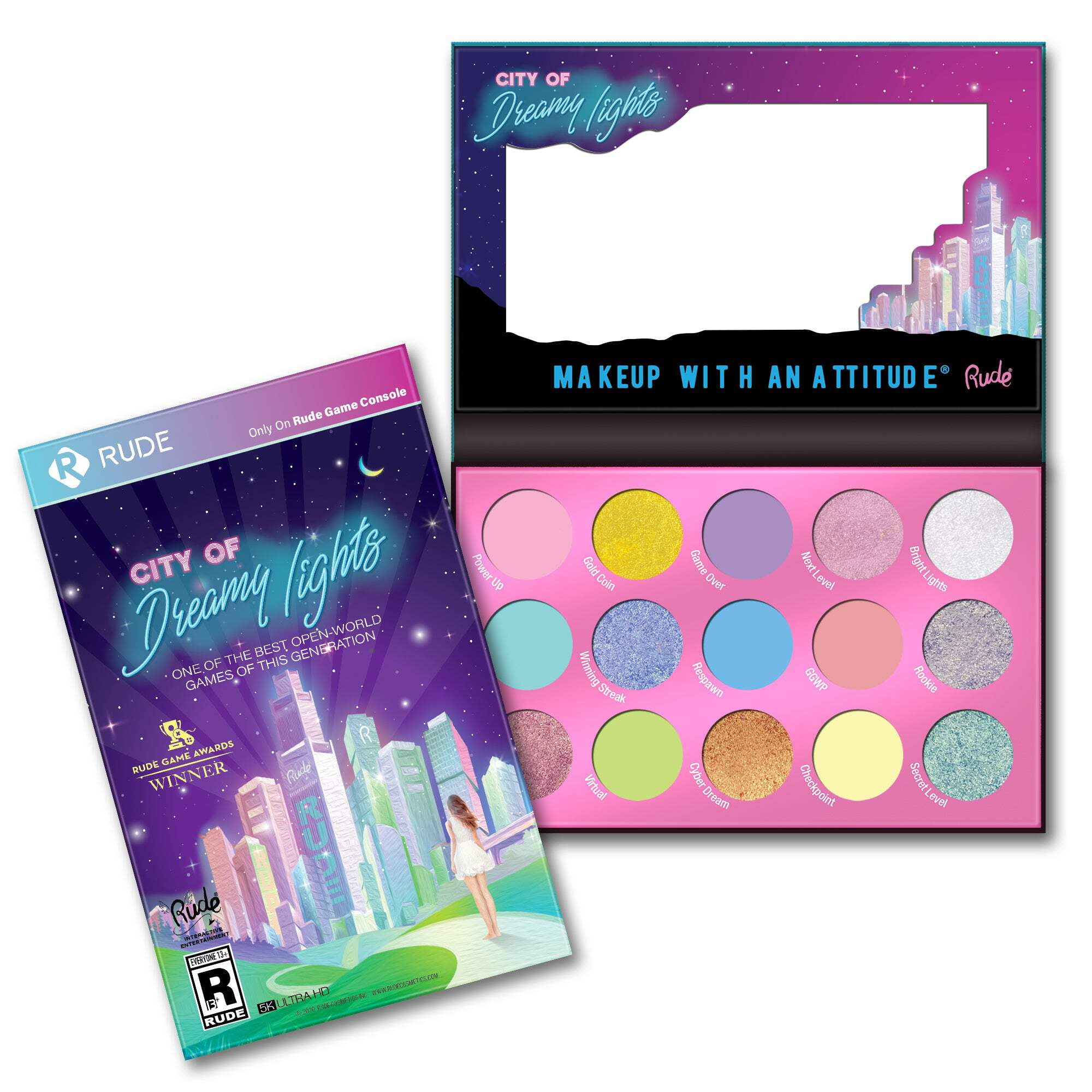 RUDE COSMETICS City of Dreamy Lights Pastel Eyeshadow Palette - Walmart.com