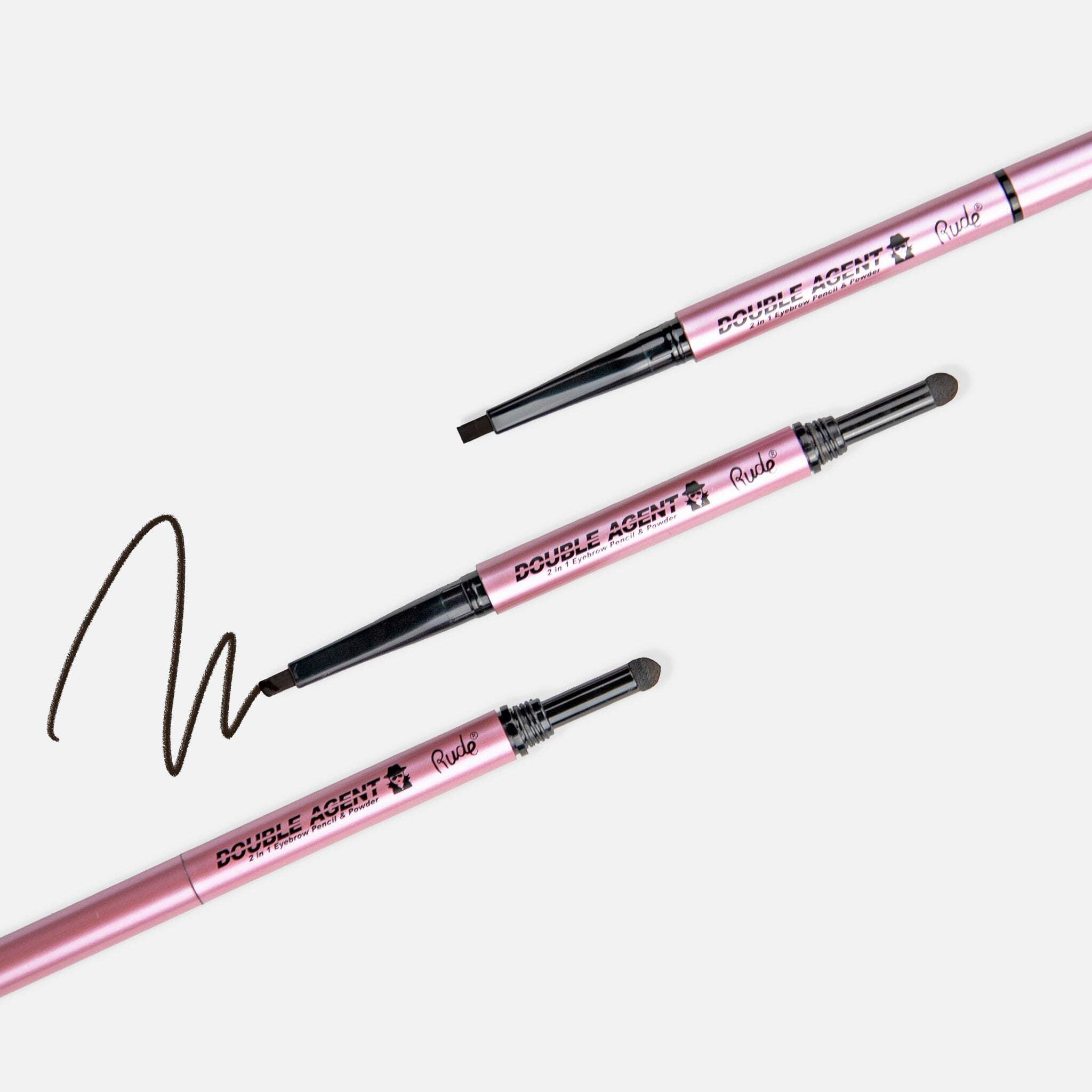 RUDE COSMETICS Double Agent 2 in 1 Eyebrow Pencil and Powder - Walmart.com