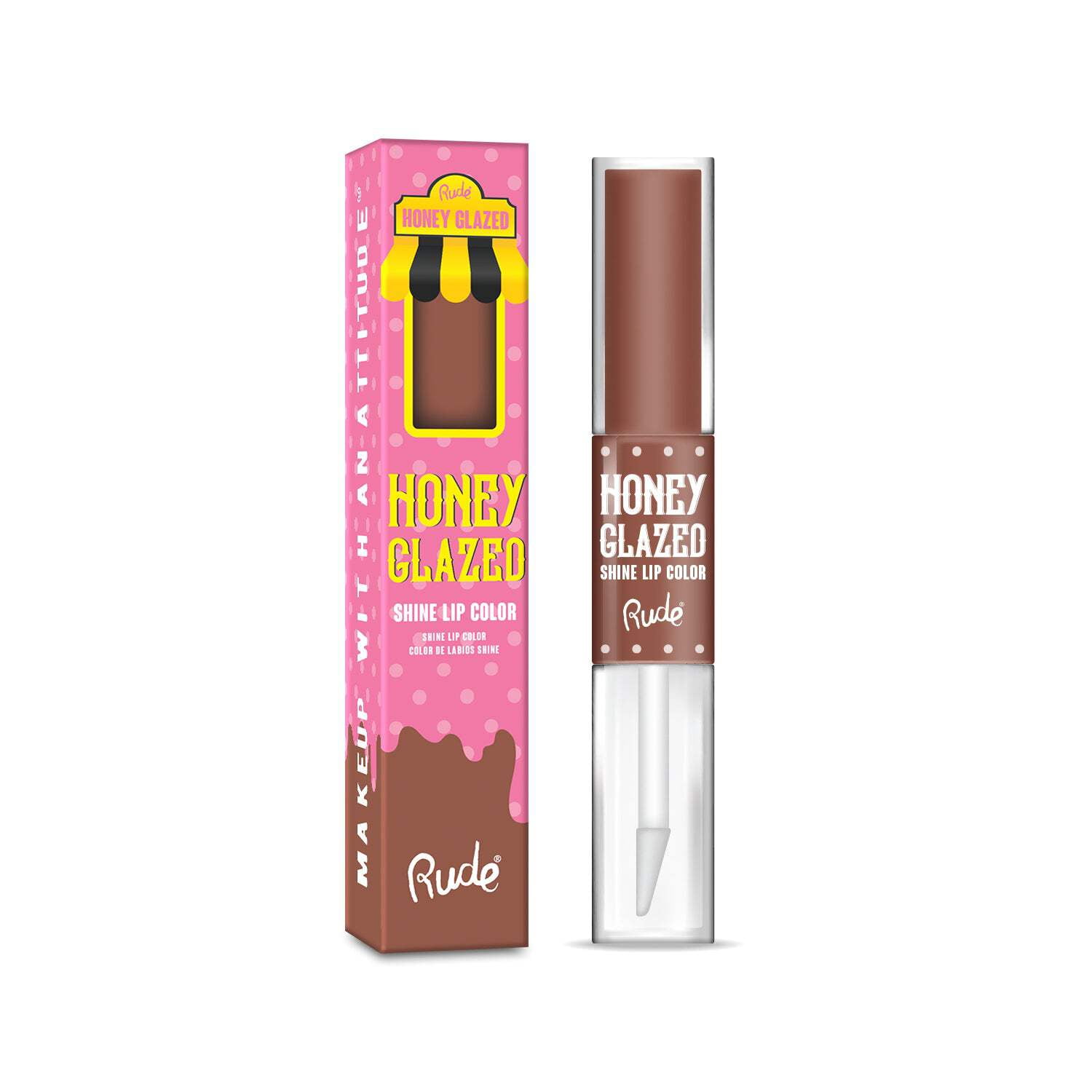 RUDE COSMETICS Honey Glazed Shine Lip Color - Walmart.com