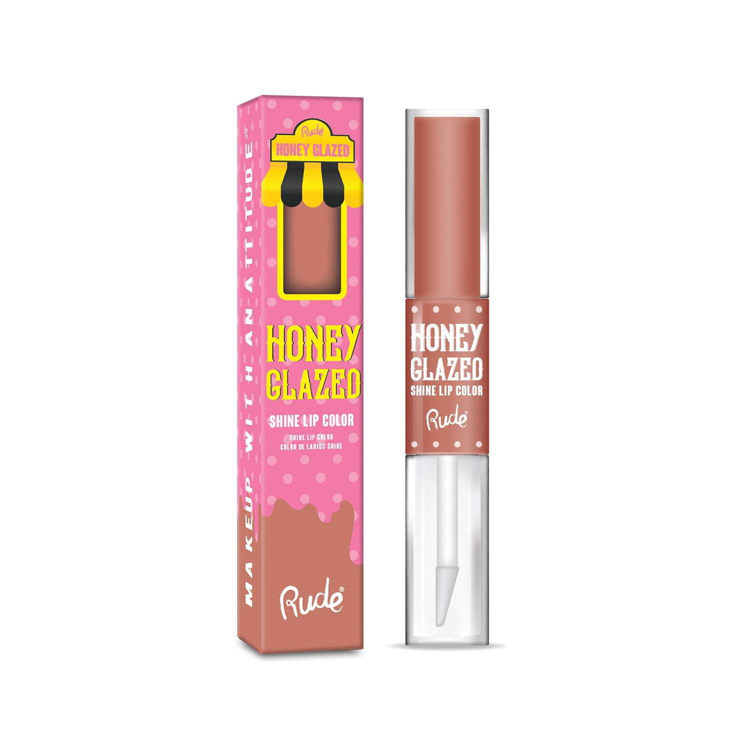RUDE COSMETICS Honey Glazed Shine Lip Color - Walmart.com
