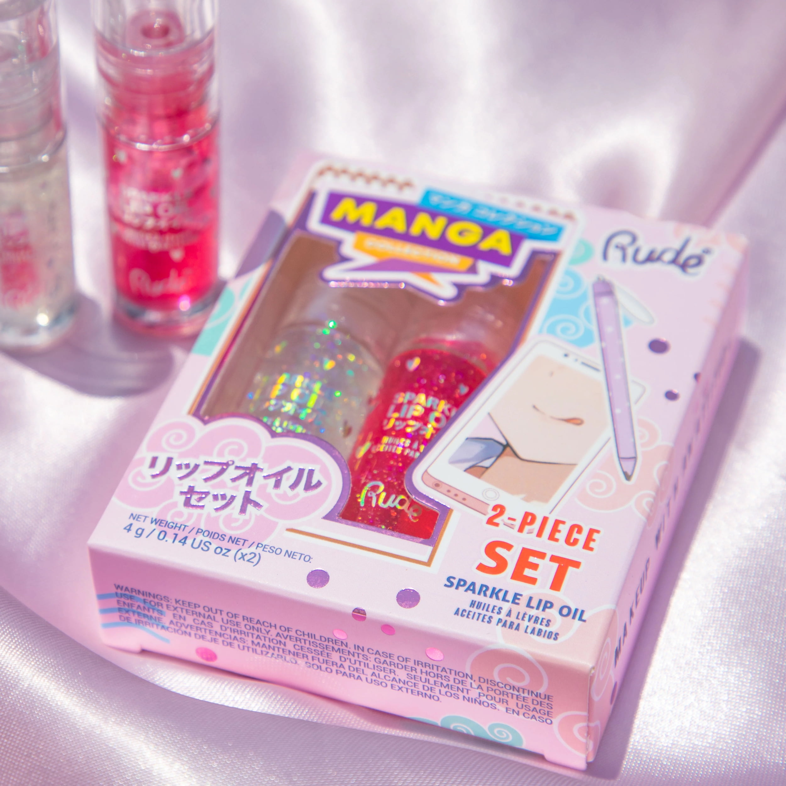 RUDE COSMETICS Manga Collection Sparkle Lip Oil Duo - Walmart.com