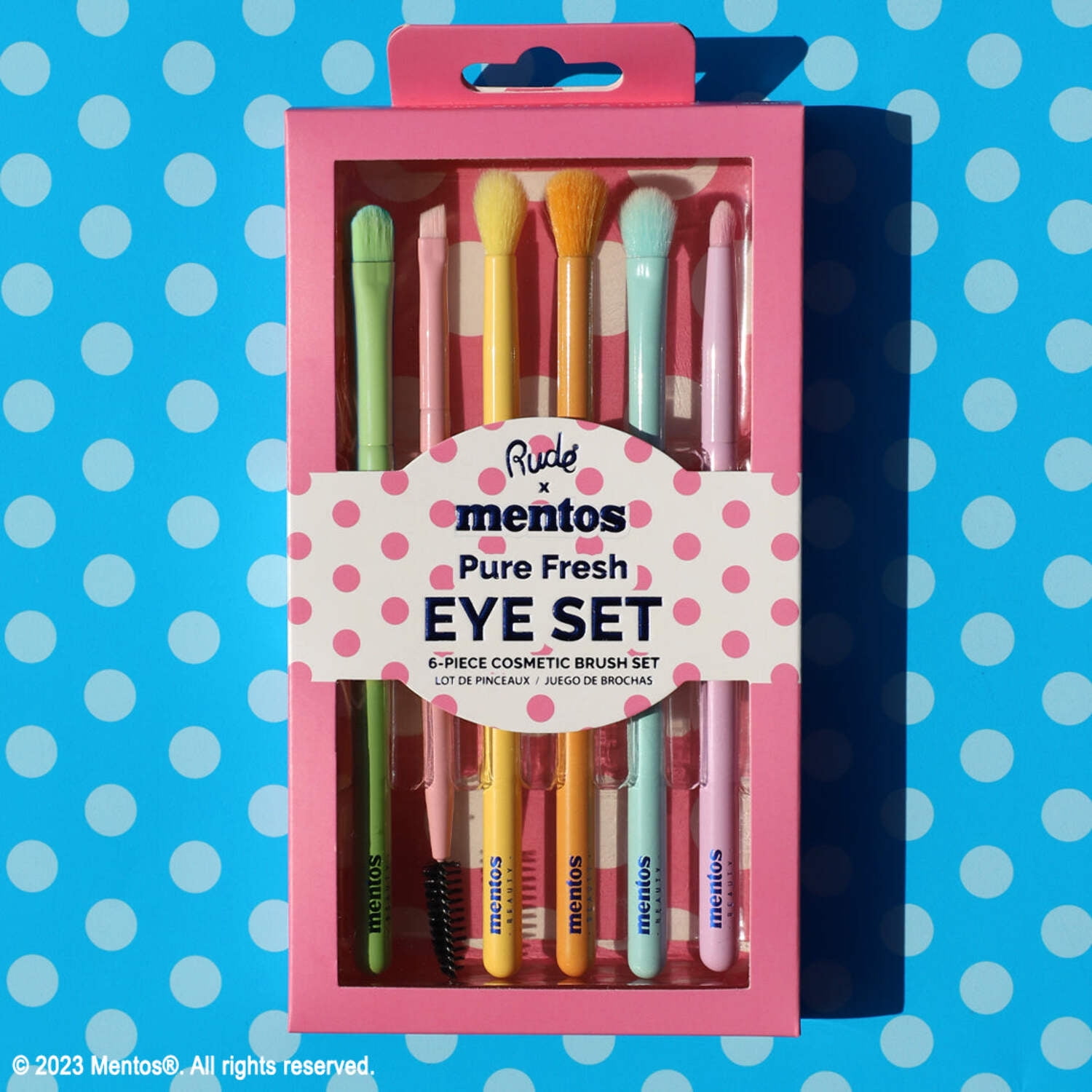 Rude x Mentos Pure Fresh EYE SET 6 Piece Cosmetic Brush Set - Walmart.com