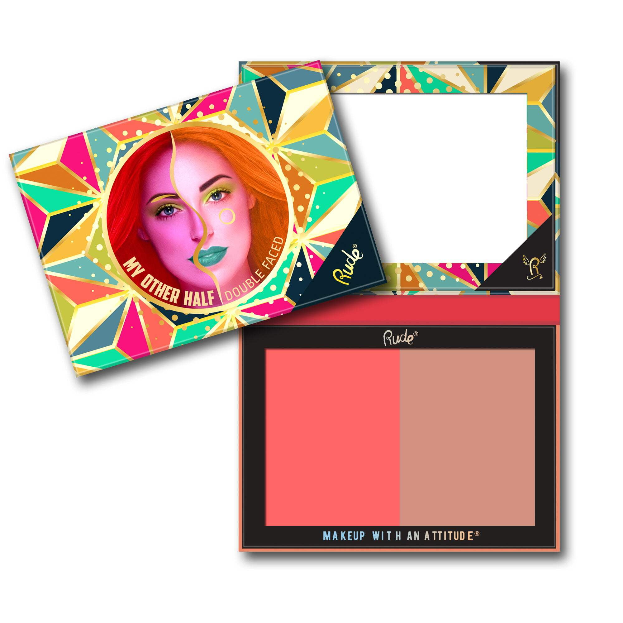 RUDE COSMETICS My Other Half Duo Shade Face Palette - Walmart.com