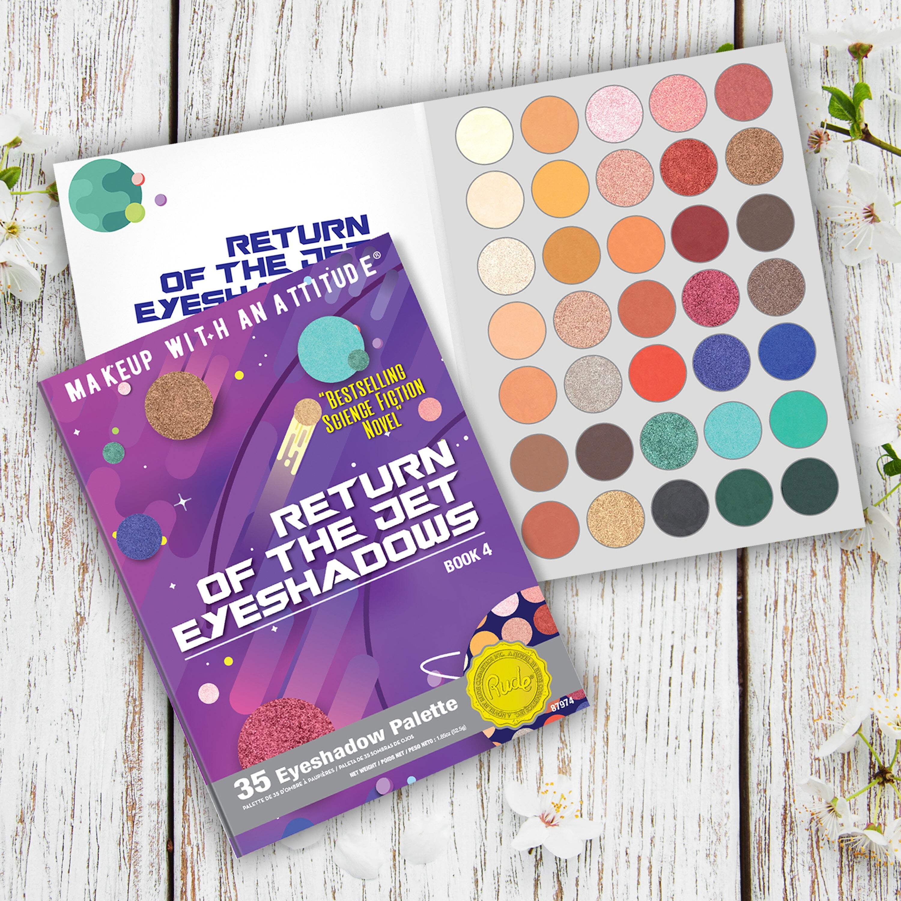 RUDE COSMETICS Return of the Jet Eyeshadow 35 Eyeshadow Palette - Book ...