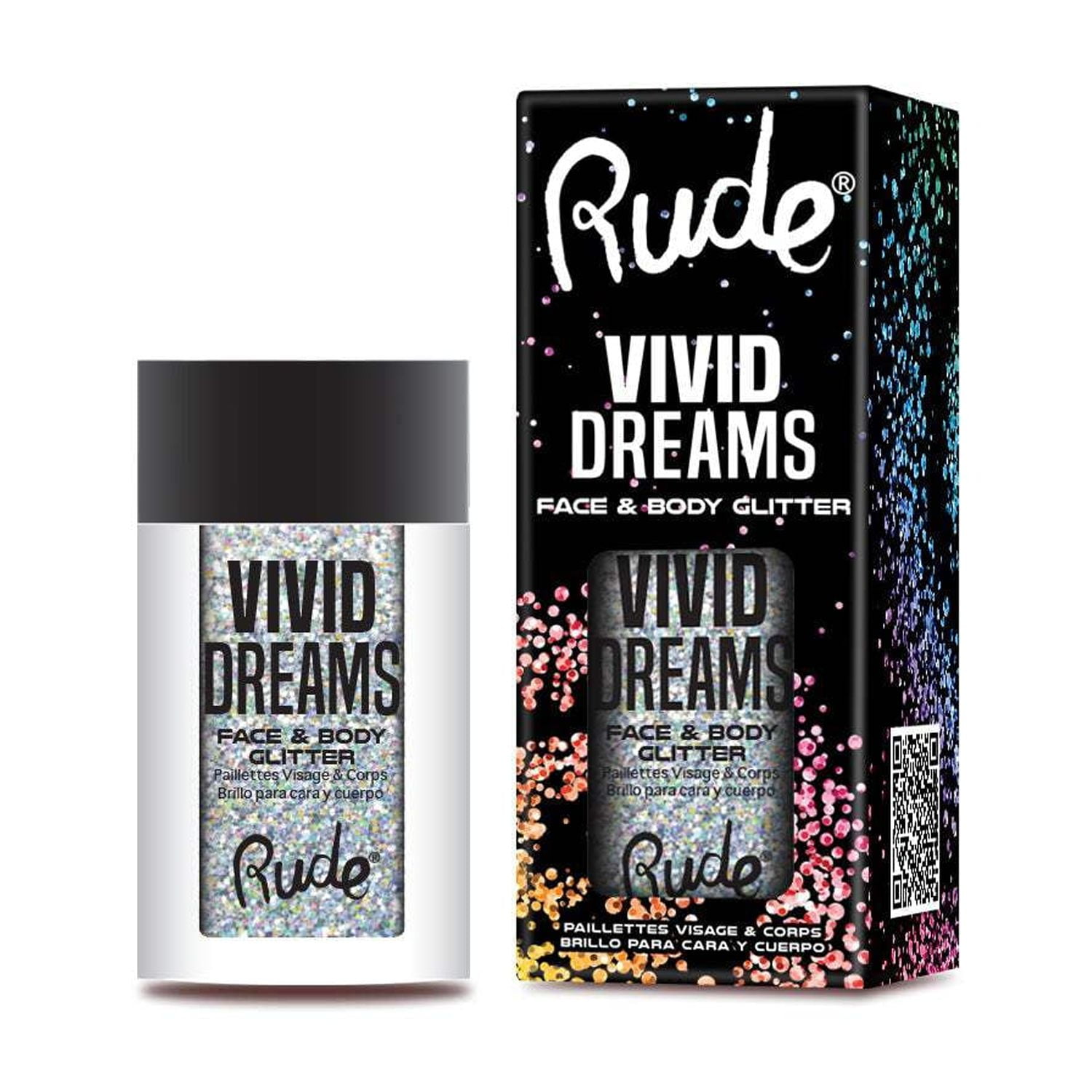 RUDE COSMETICS Vivid Dreams Face Body Glitter - Walmart.com