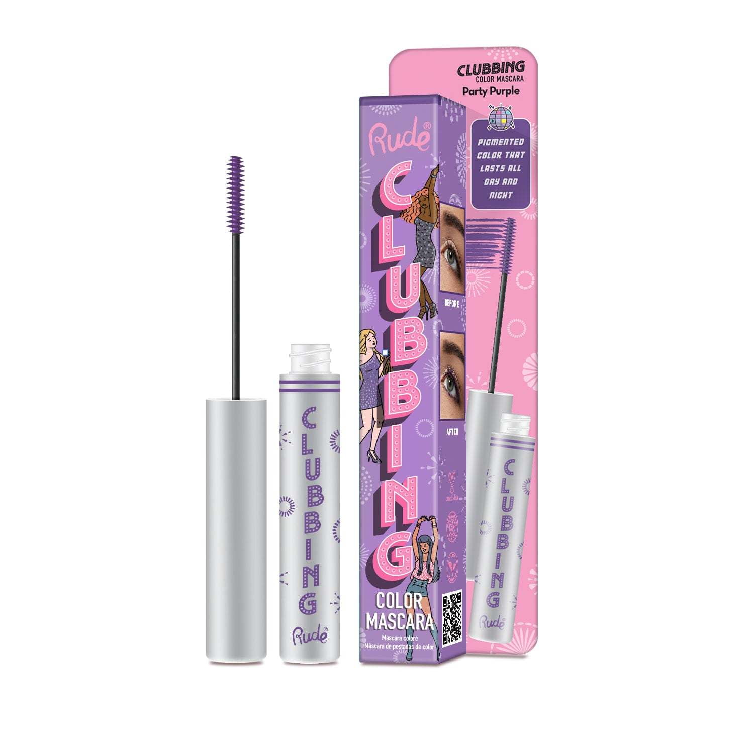 RUDE Clubbing Color Mascara - Party Purple - Walmart.com