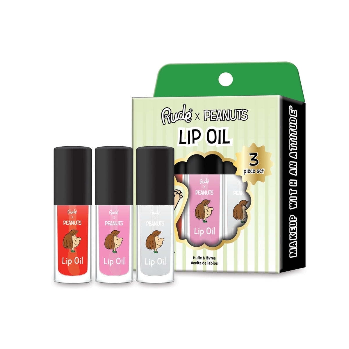 RUDE Peanuts Tinted Lip Oil Set - Walmart.com