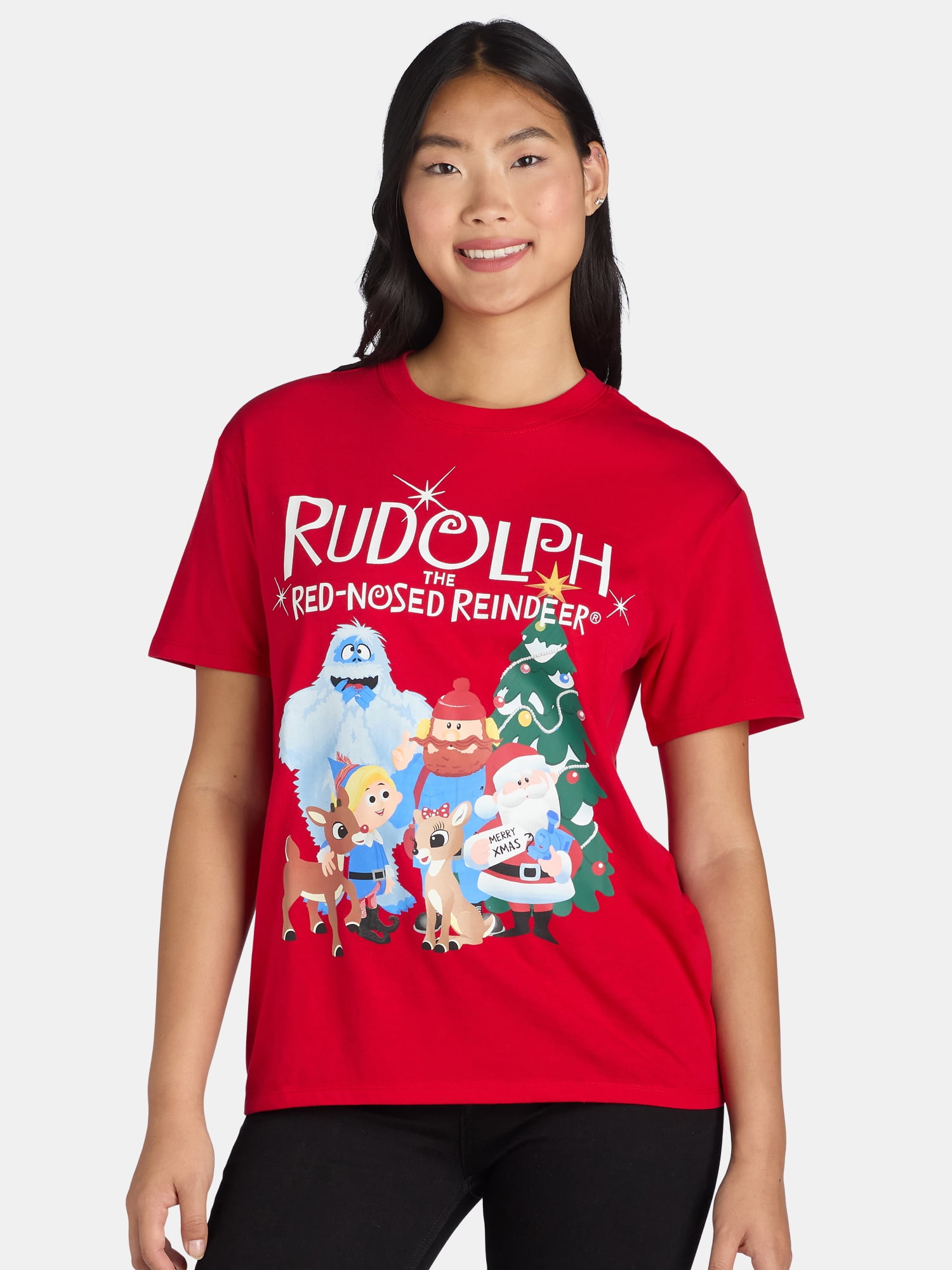 Rudolph the Red-Nosed Reindeer Women's Graphic Tee, Sizes XXS-XXL ...