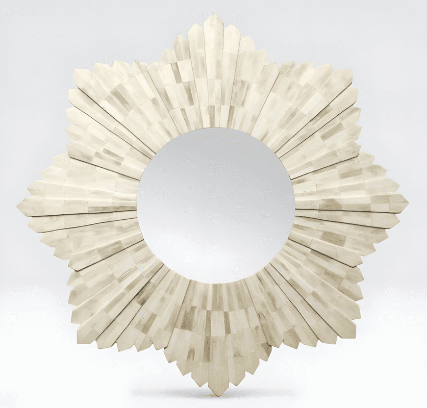 RUDRAKSHA CORPORATION Bone Inlay Mirror Frame, Layered Sunburst ...