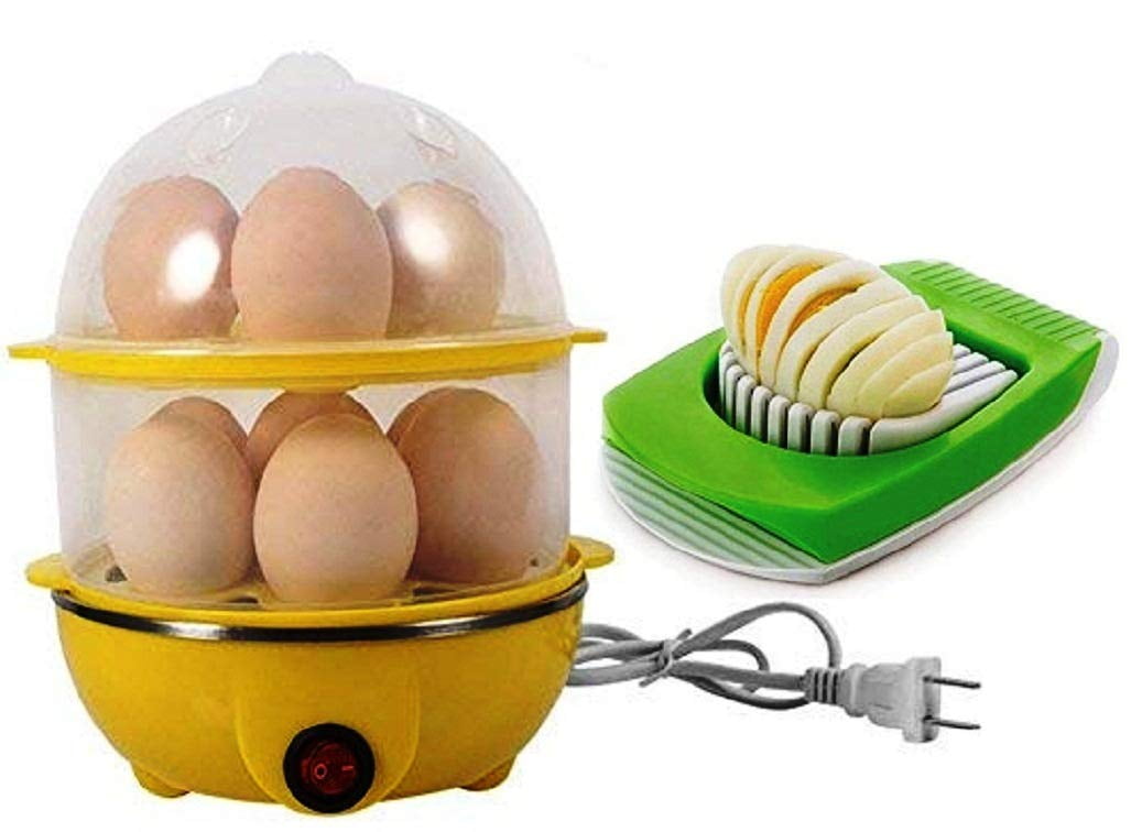 RUDRESHWAR Double Layer 14 Egg Boiler Electric Cooker Egg CutterSlicer Colour May Vary - Walmart.com