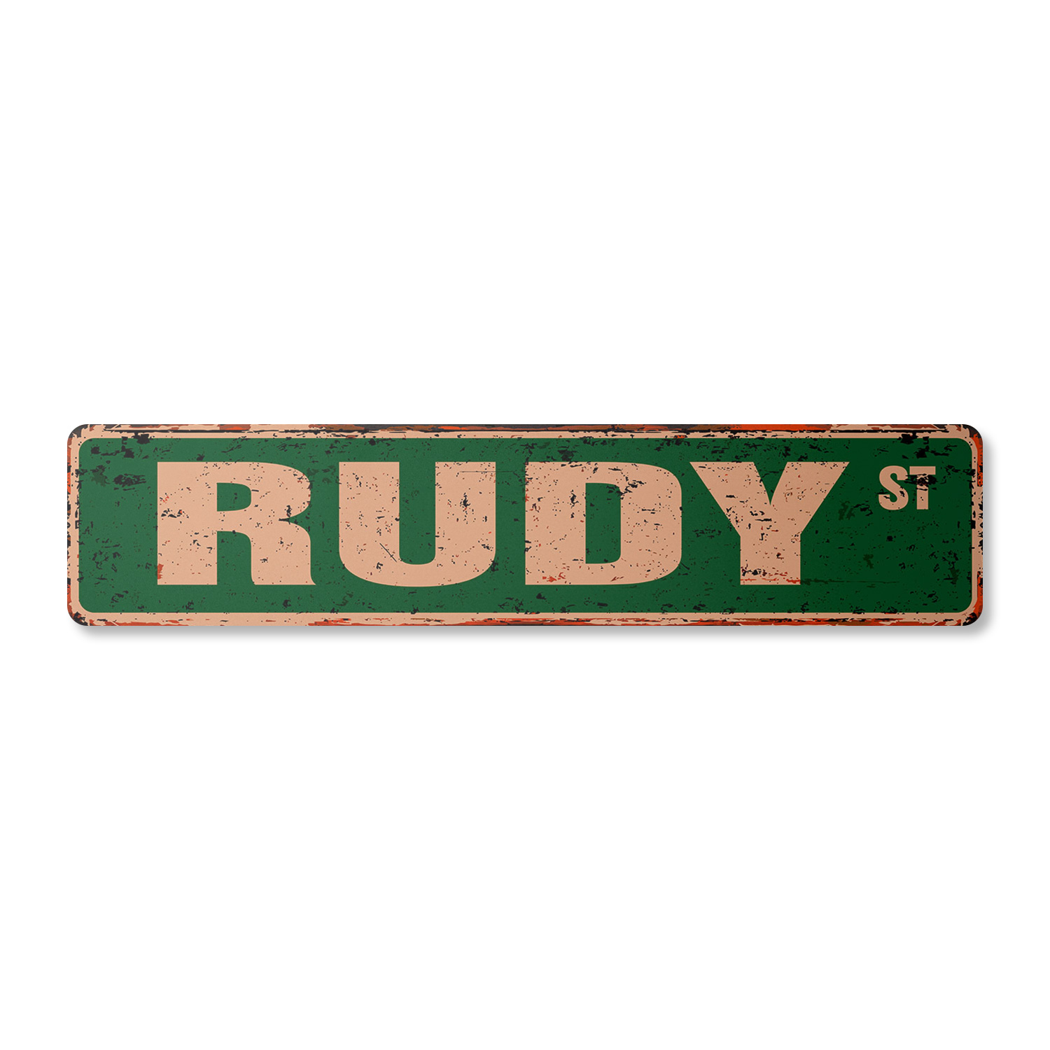 RUDY Vintage Aluminum Street Sign Childrens Name Room Metal Sign rustic ...