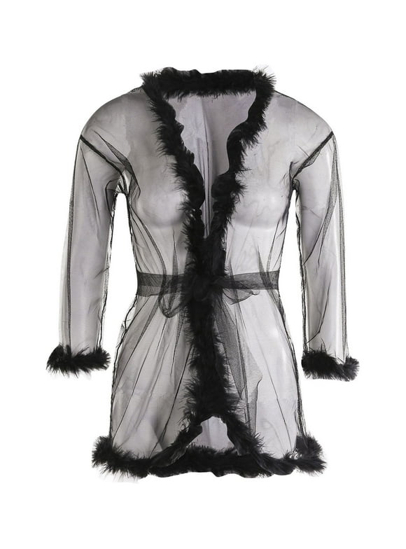 Sheer Fur Robe