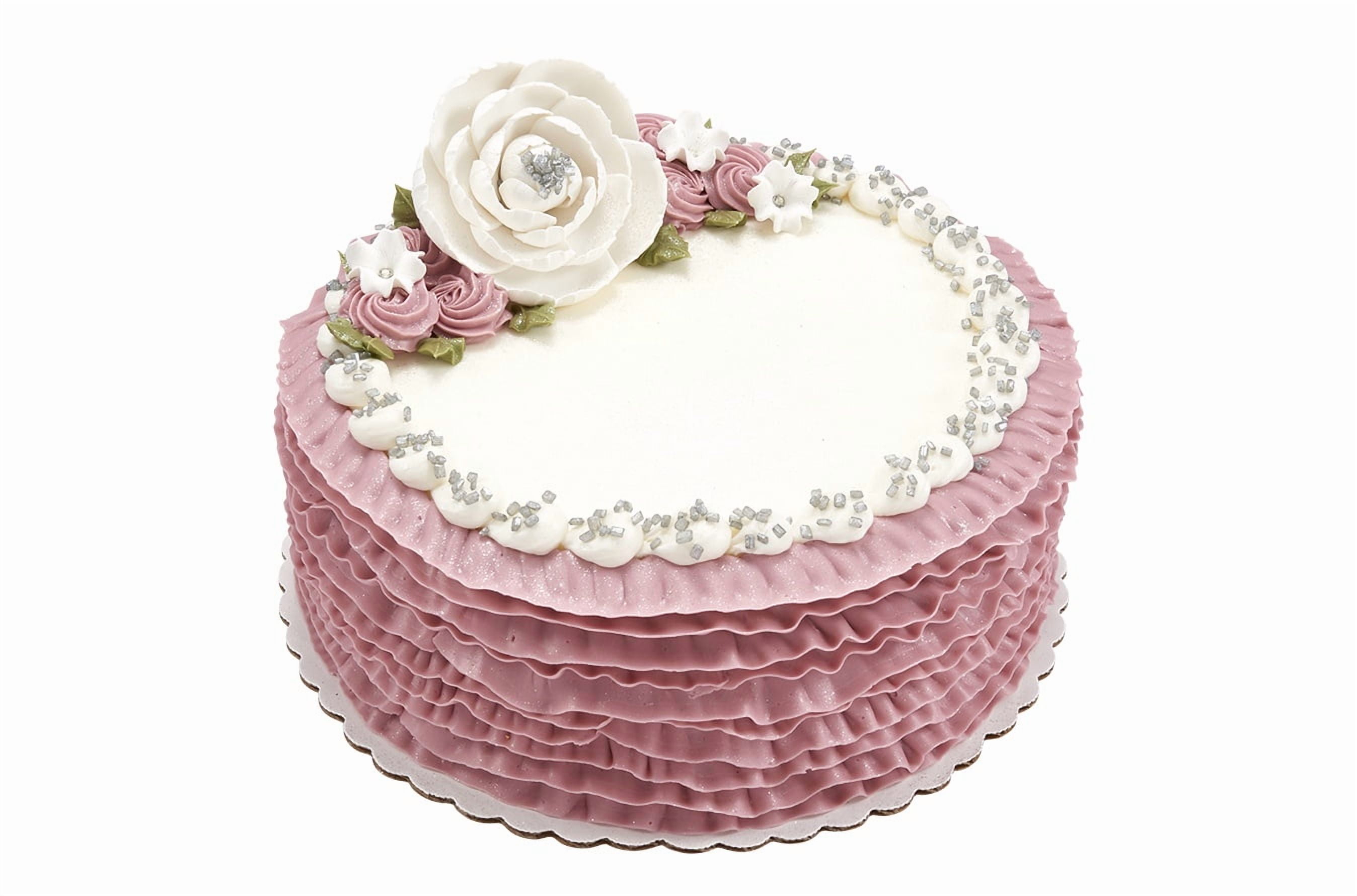 RUFFLES AND ROSES ROUND CAKE - Walmart.com