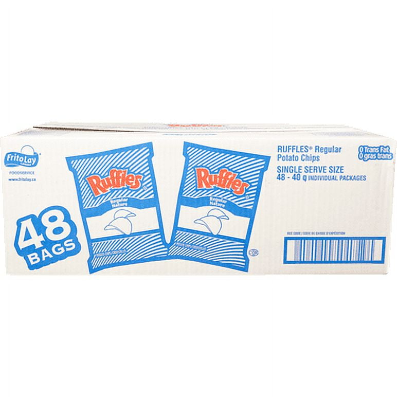 RUFFLES Regular Potato Chips, 40g Vending Chips, 48-Pack - Walmart.com