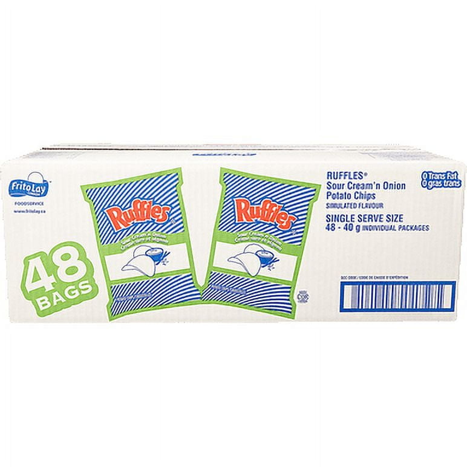 RUFFLES Potato Chips, Sour Cream & Onion, 48-Pack Vending Chips, 40g Each - Walmart.com