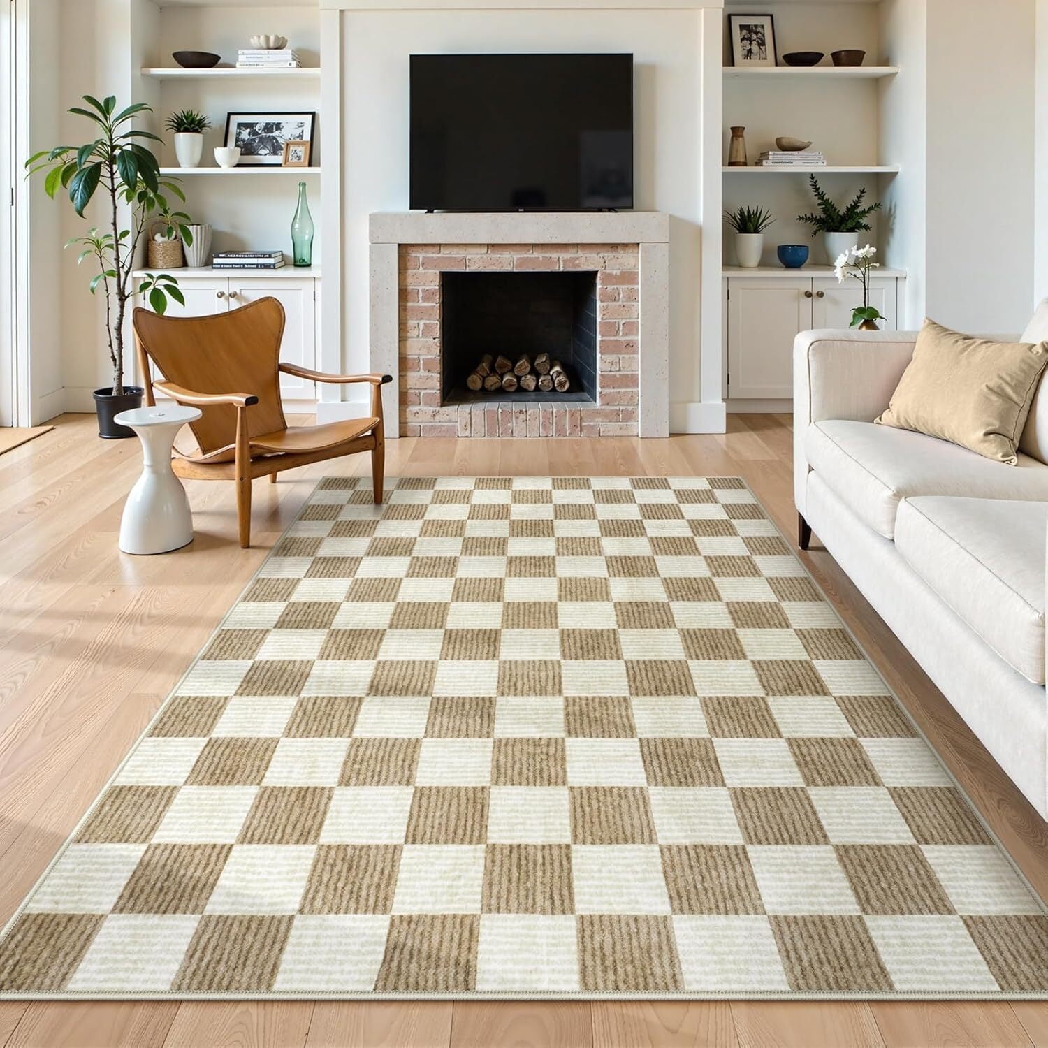 RUG ROBOT 6'x9' Washable Area Rugs for Living Room, Non-Slip Rugs for ...