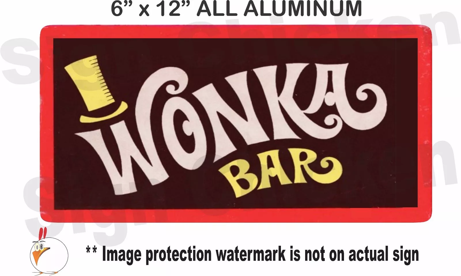 RUGED - Funny Sign - Willy Wonka, Wall Decor, Wonka Bar - Movie Prop ...