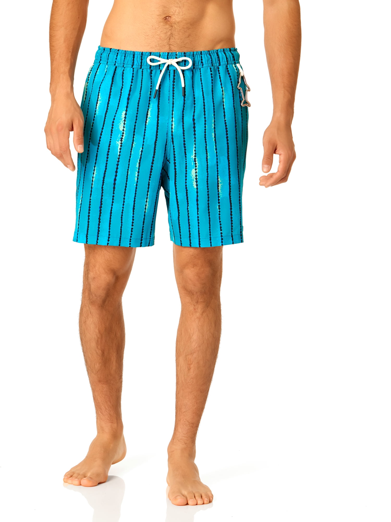 Rugged Shark Men's Swim Trunks, 7" Inseam, Adjustable Drawcord, Stretch ...