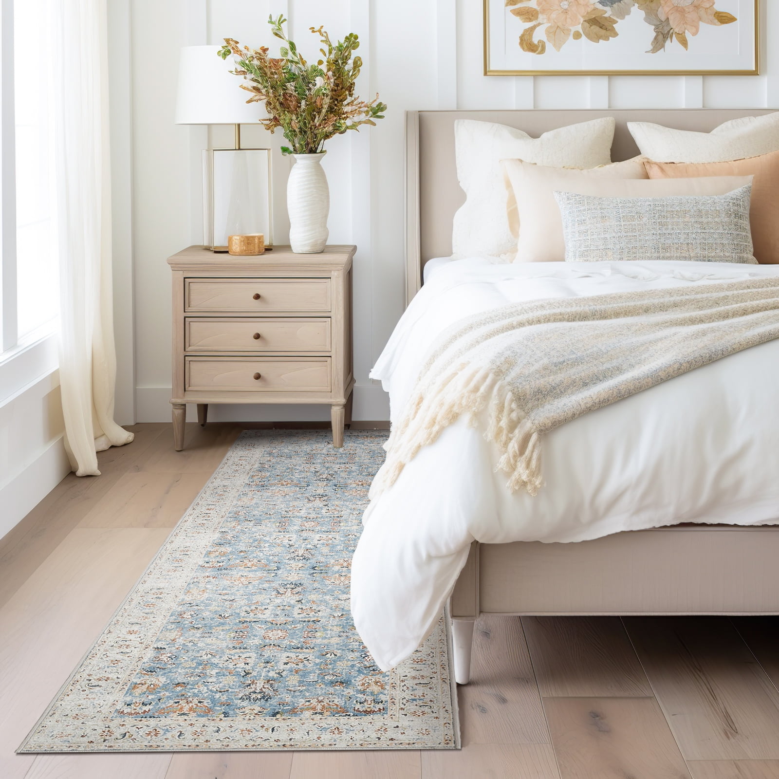 RUGKING Vintage Floral 2x7 Runner Rug, Non-Skid, Ideal for Hall ...