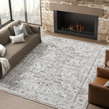 SAFAVIEH Luxe Paxton Solid Plush Polyester Shag Area Rug, Bone, 8' x 10 ...