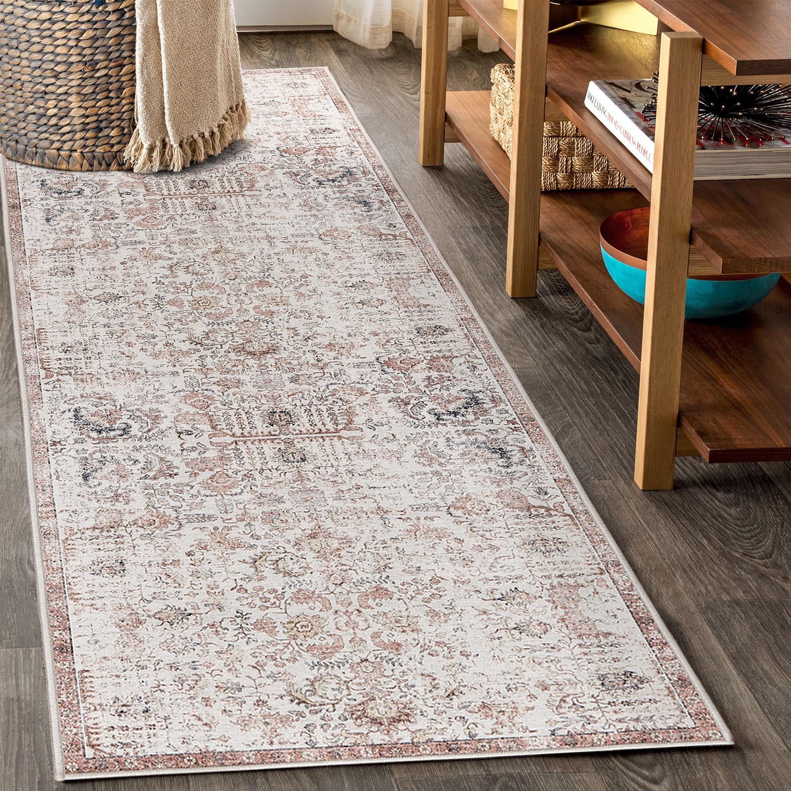 RUGKING Runner Rug 3x8 Red Accent Rugs Vintage Carpet Non Slip Runner ...