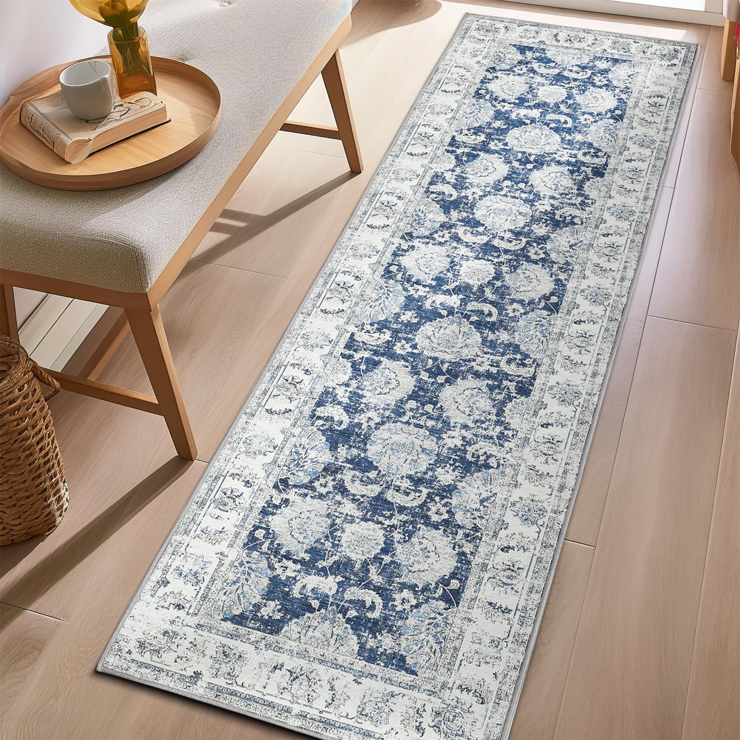 RUGKING Runner for Living Room 3'x7' Rug Non-Slip Kitchen Rugs Dark ...