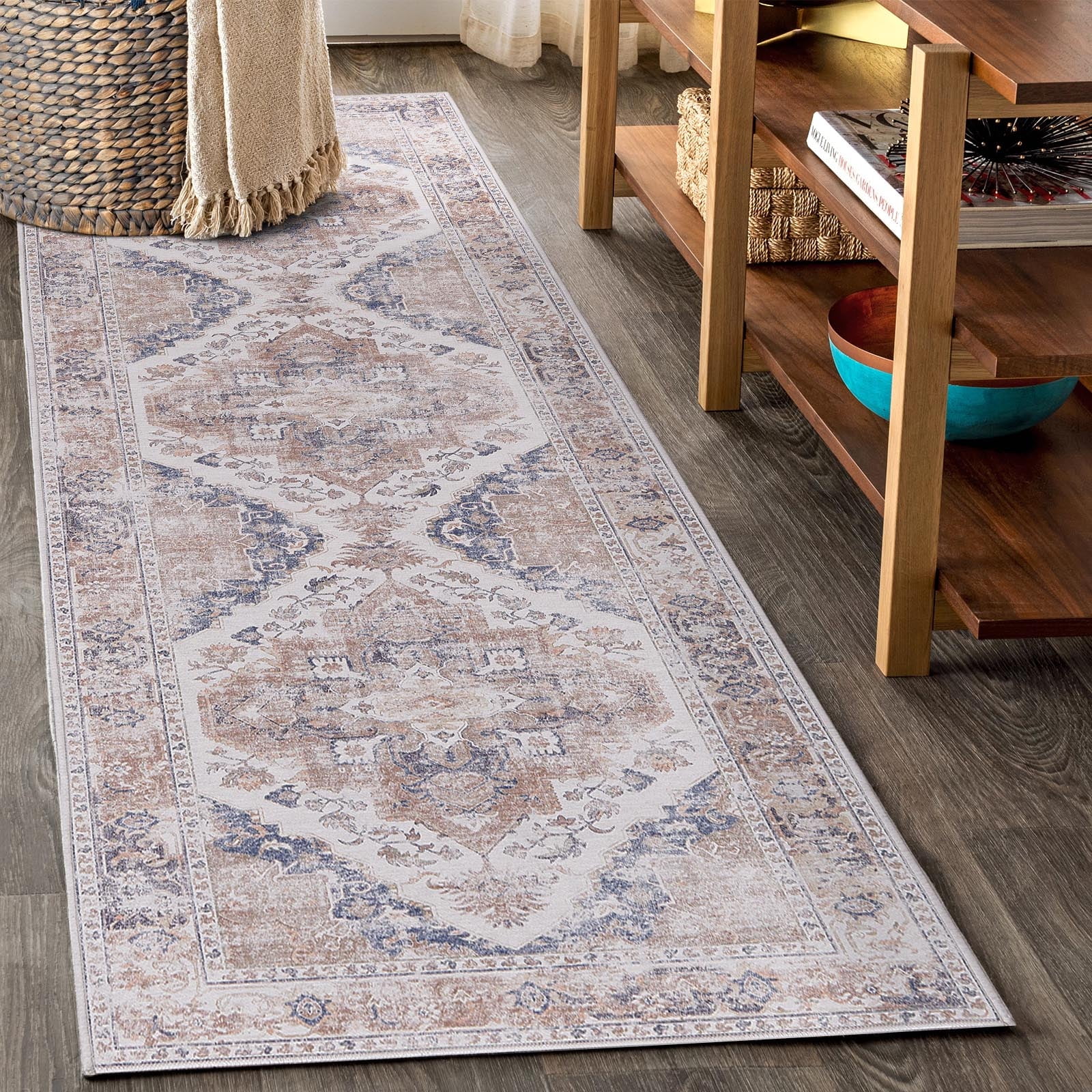 RUGKING Foldable Vintage Runner Rug 2x6 Oriental Medallion Area Rug ...