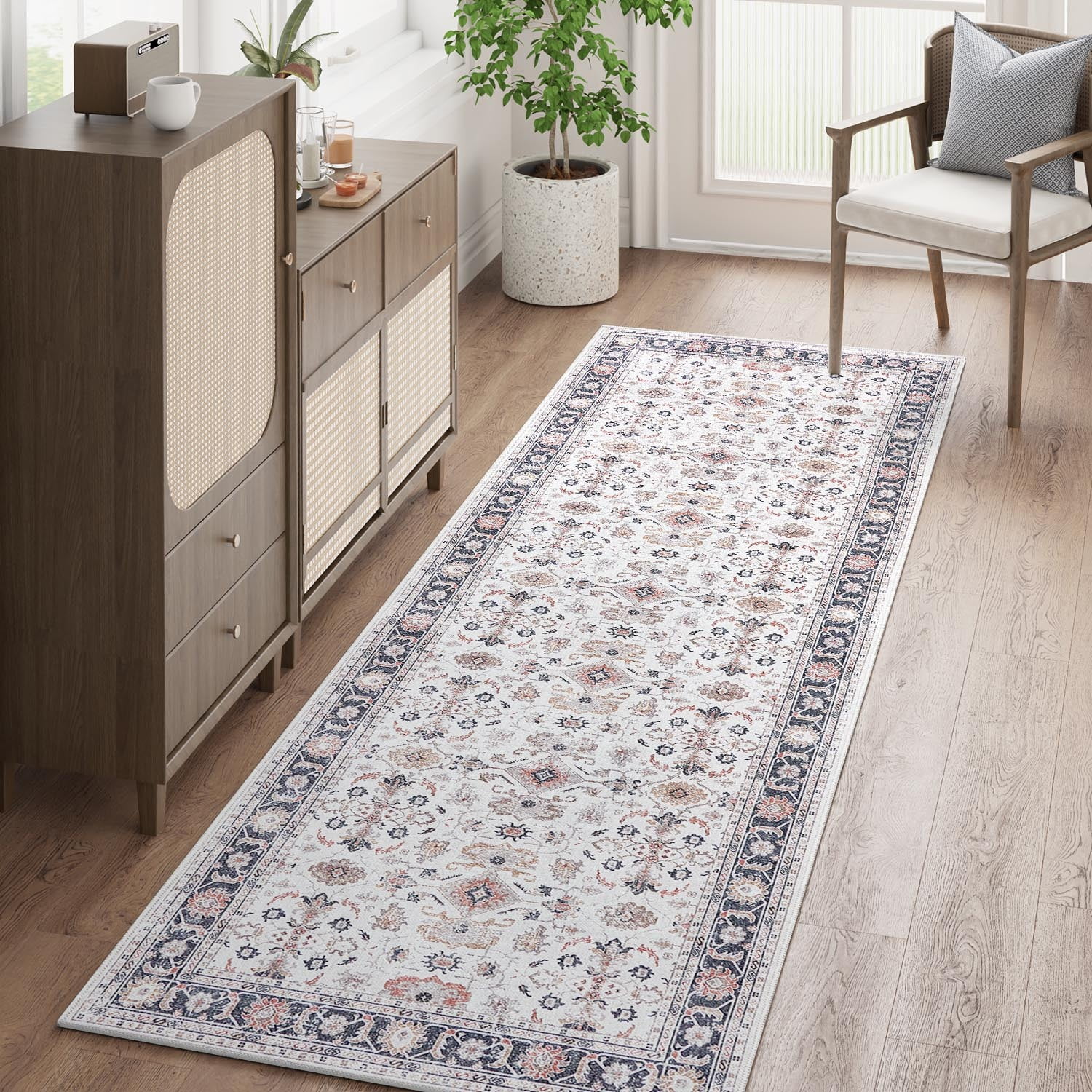 RUGKING Hallway Rug 2X5 Runner Entryway Rug Taupe Vintage Persian Rug ...