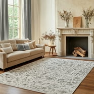 Success Manuka Distressed Vintage Floral Lattice 8x10 Area Rug in ...