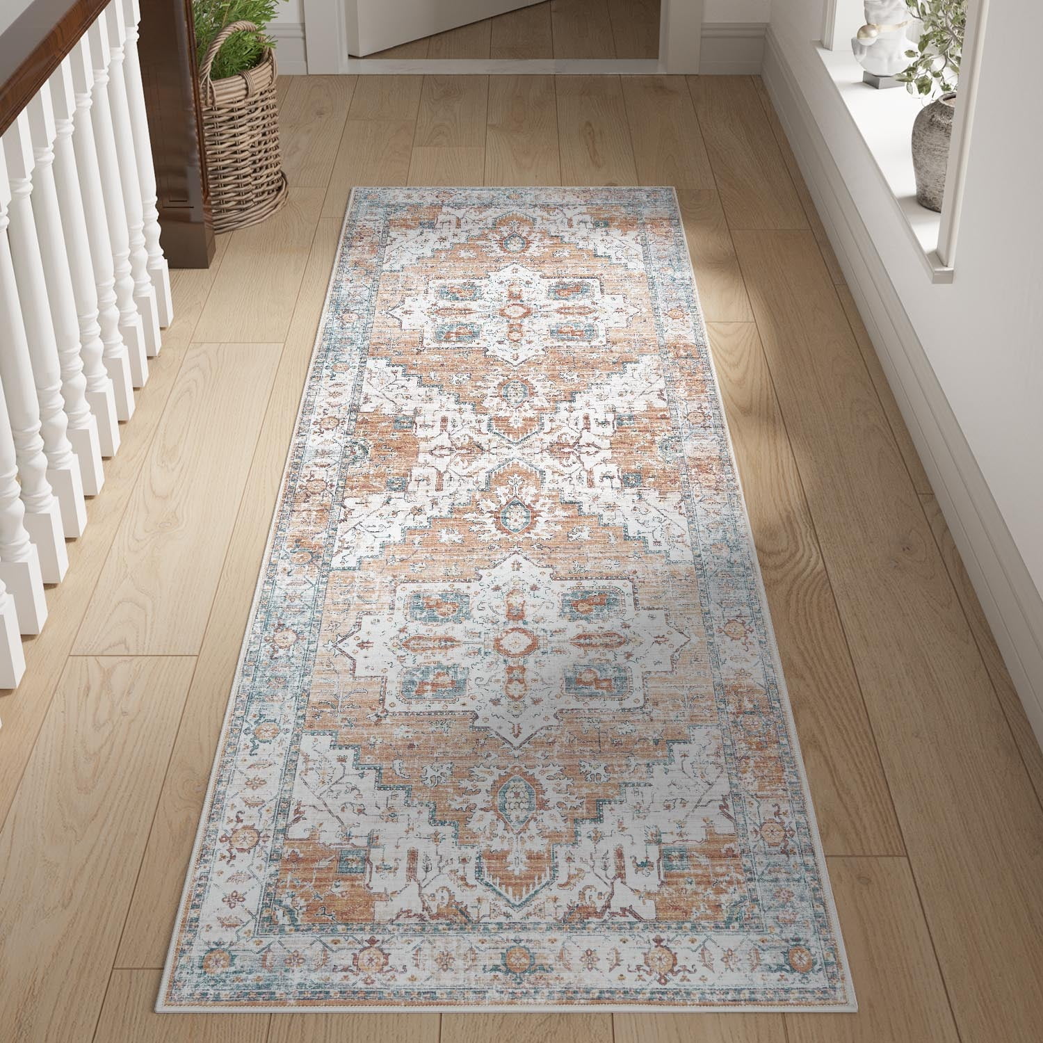 RUGKING Runner Rug 2x5 Bohemian Hallway Rug Kitchen Washable Rug Floral ...