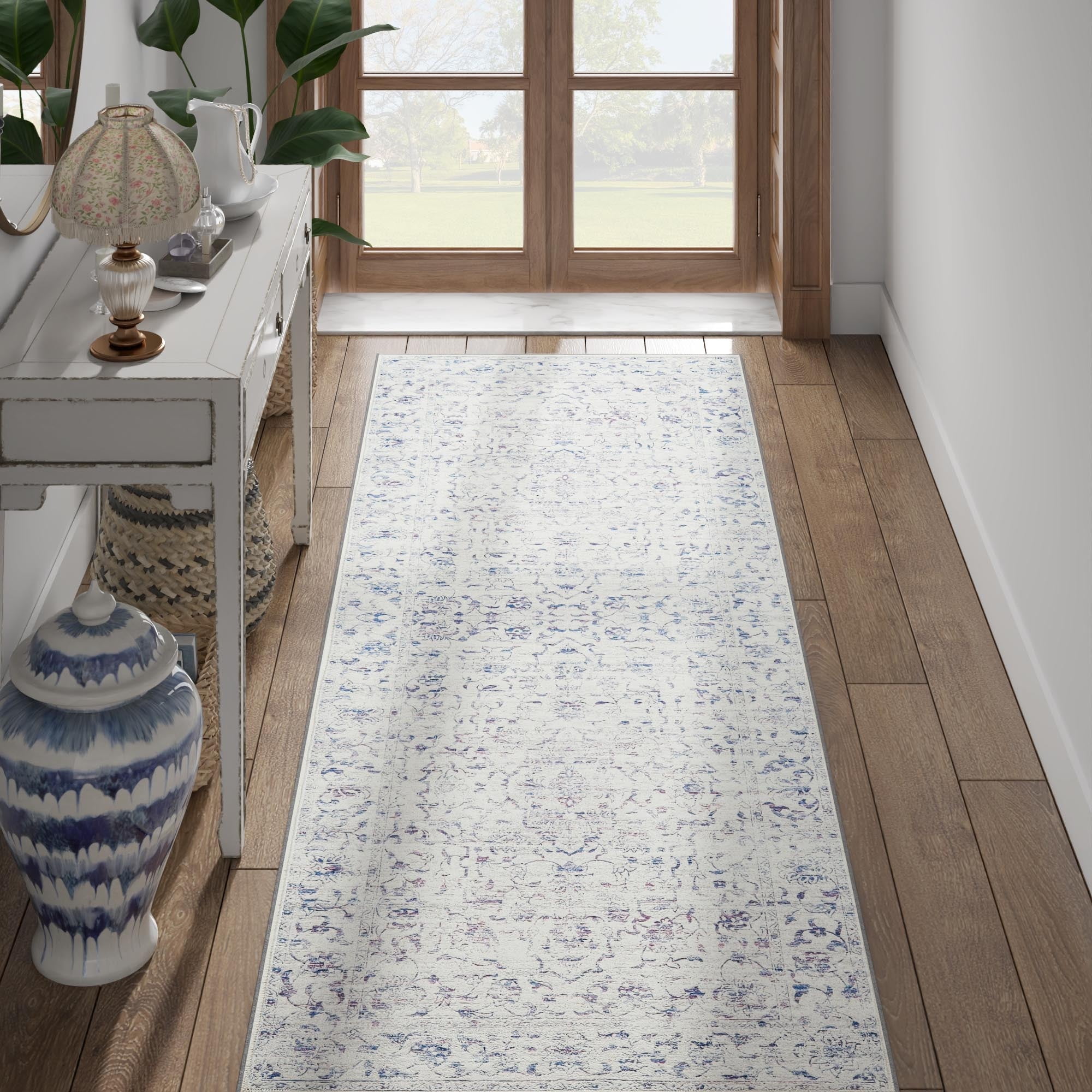 RUGKING Runner Rug 2x5, Non Slip Traditional Area Rug Low Pile Machine ...