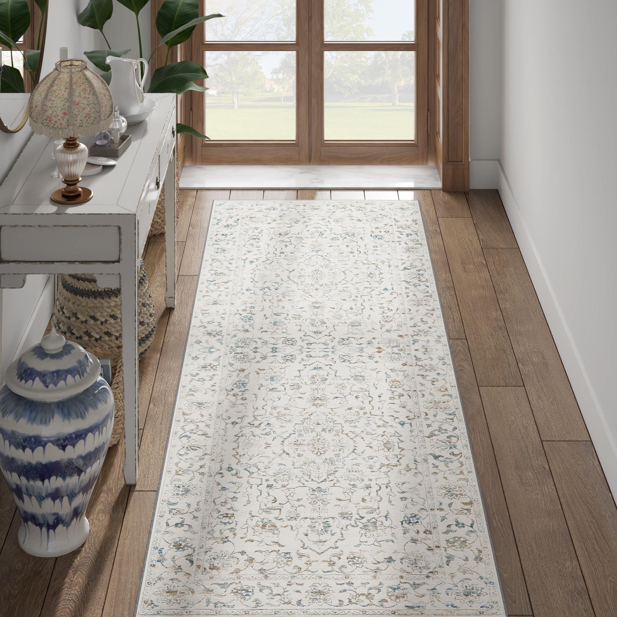 RUGKING Runner Rug 2x5, Non Slip Traditional Area Rug Low Pile Machine ...