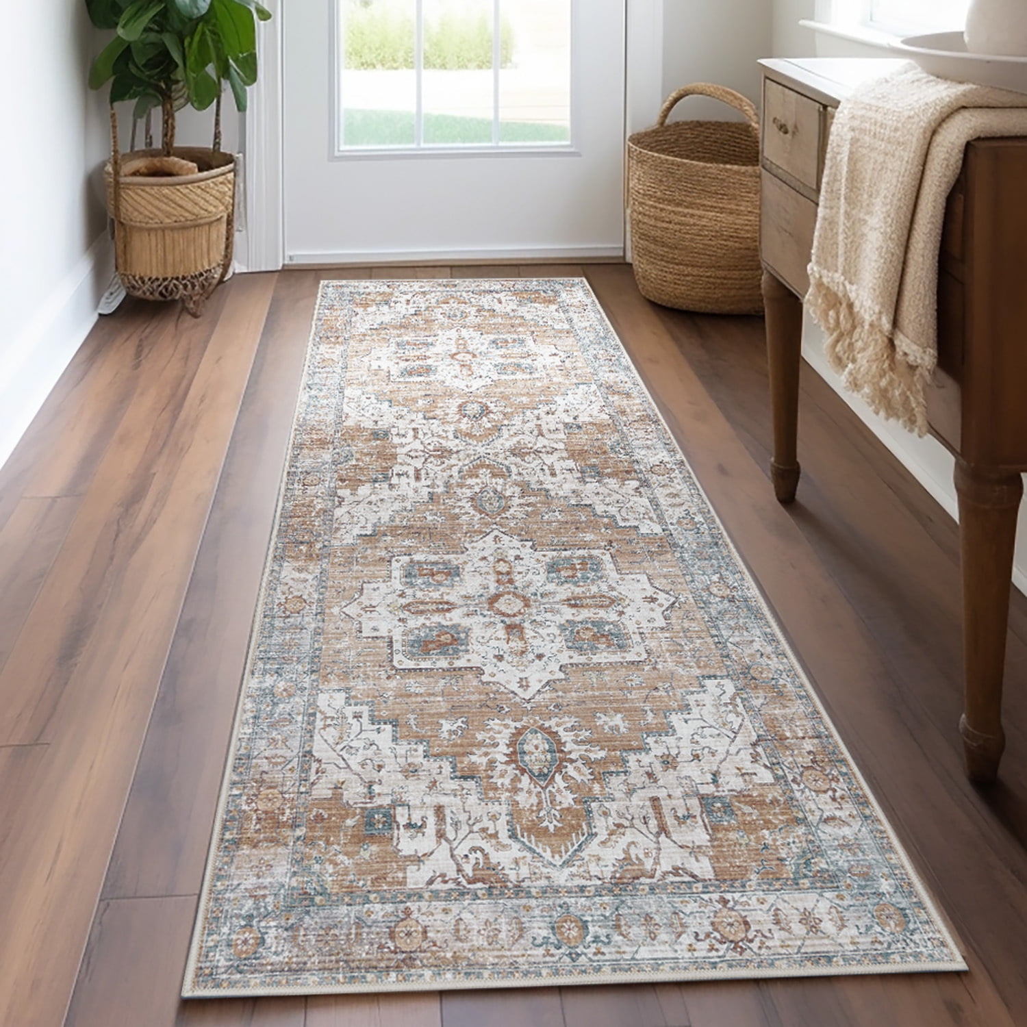 RUGKING Runner Rug 2x6 Bohemian Hallway Rug Kitchen Washable Rug Floral ...