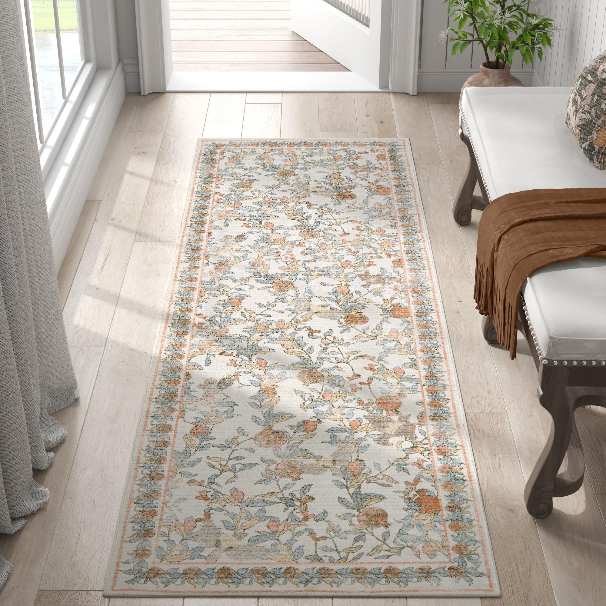 RUGKING Runner Rugs For Kitchen 2X5 Retro Oriental Rug Floral Print Mat ...