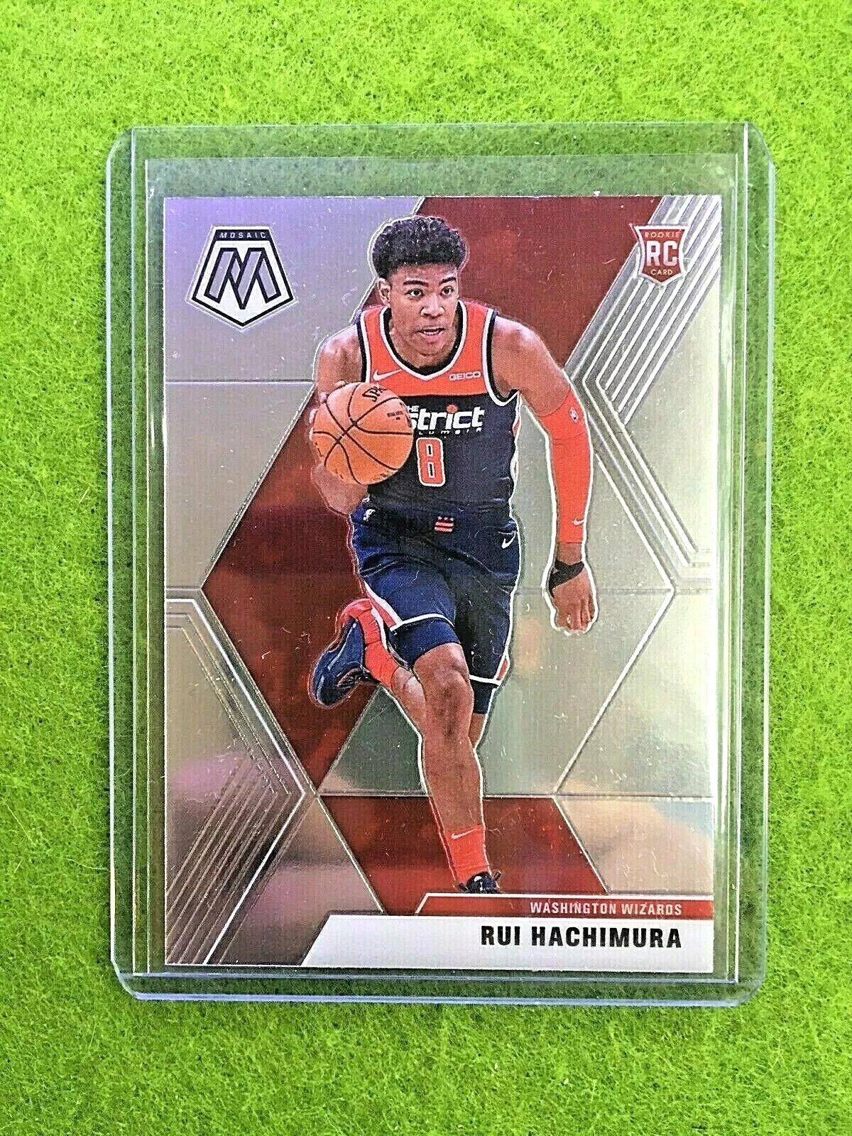 RUI HACHIMURA MOSAIC ROOKIE CARD JERSEY #8 WIZARDS 2019-20 Panini ...