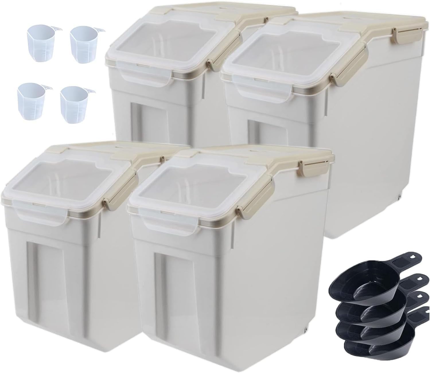 RUIAN Large Airtight Storage Container,25lb Flour Rice Storage ...