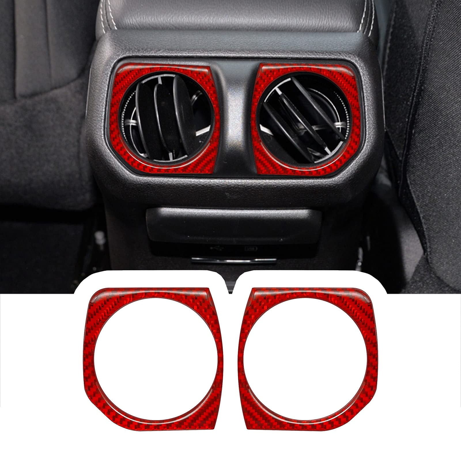 RUIANTE Compatible with Carbon Fiber Armrest Box Rear Panel Air ...