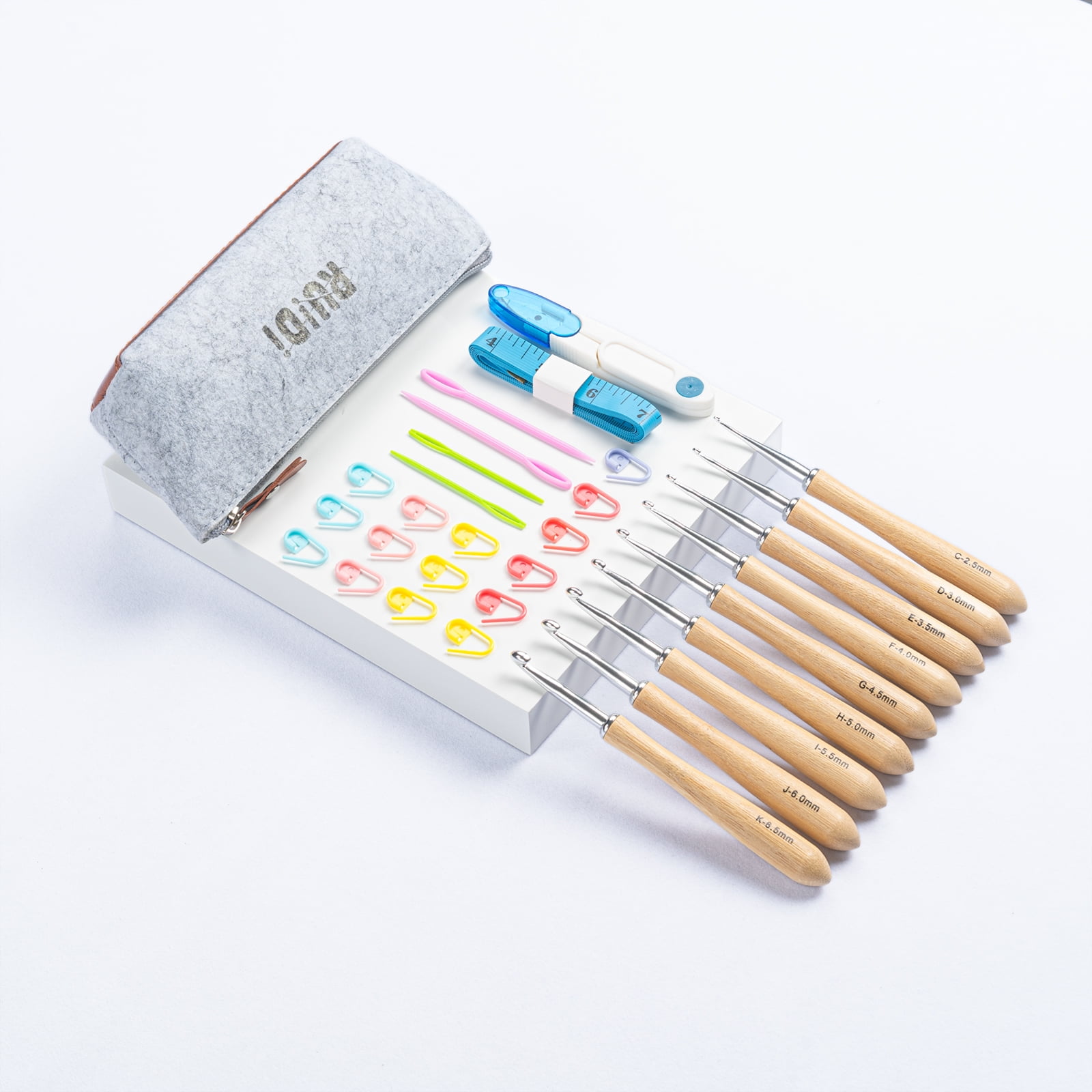 RUIDI Crochet Kits for Beginners Adults, 9 Sizes 2.5mm-6.5mm Crochet ...