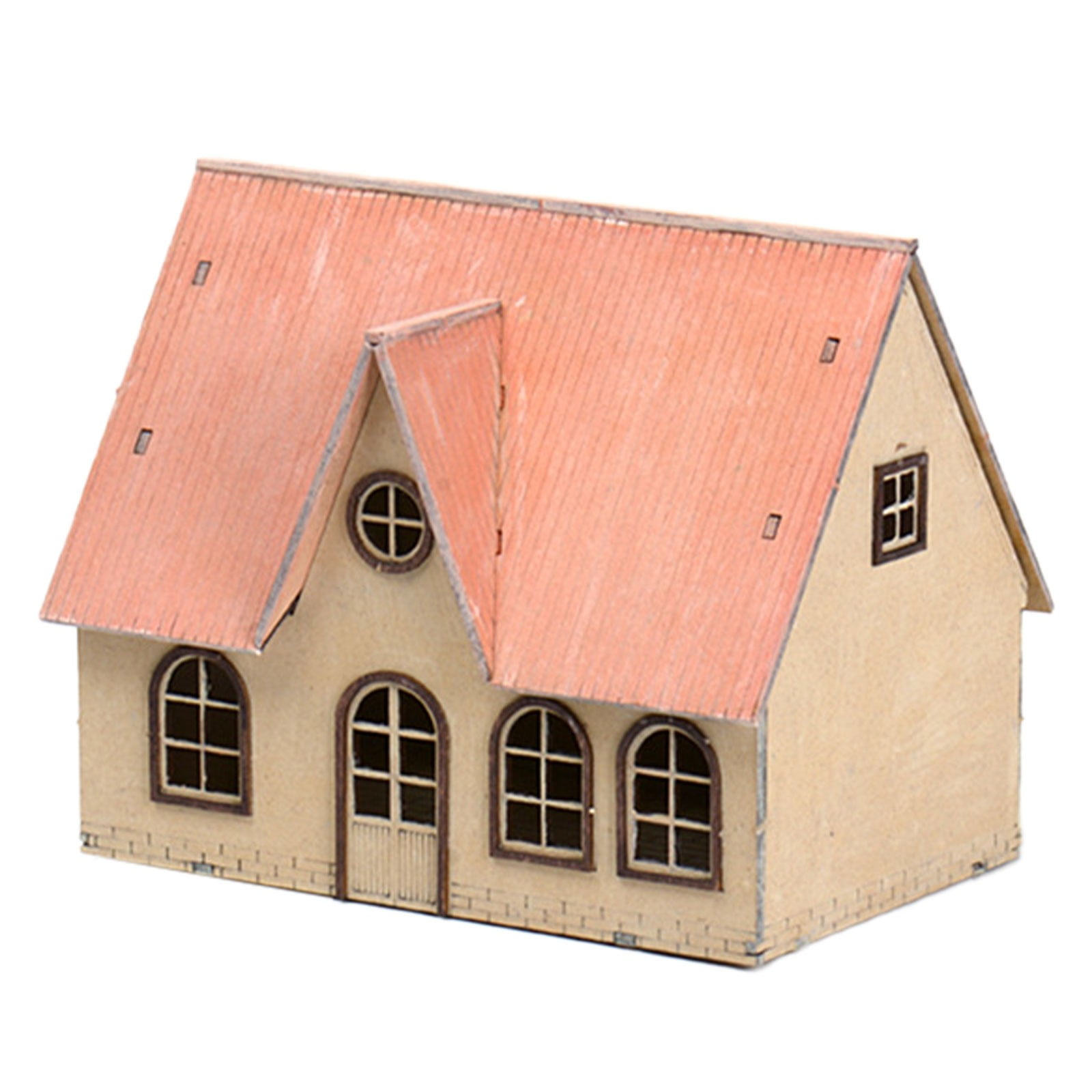RUIG 1/72 Wooden European House Unassembly DIY Painting Architecture ...