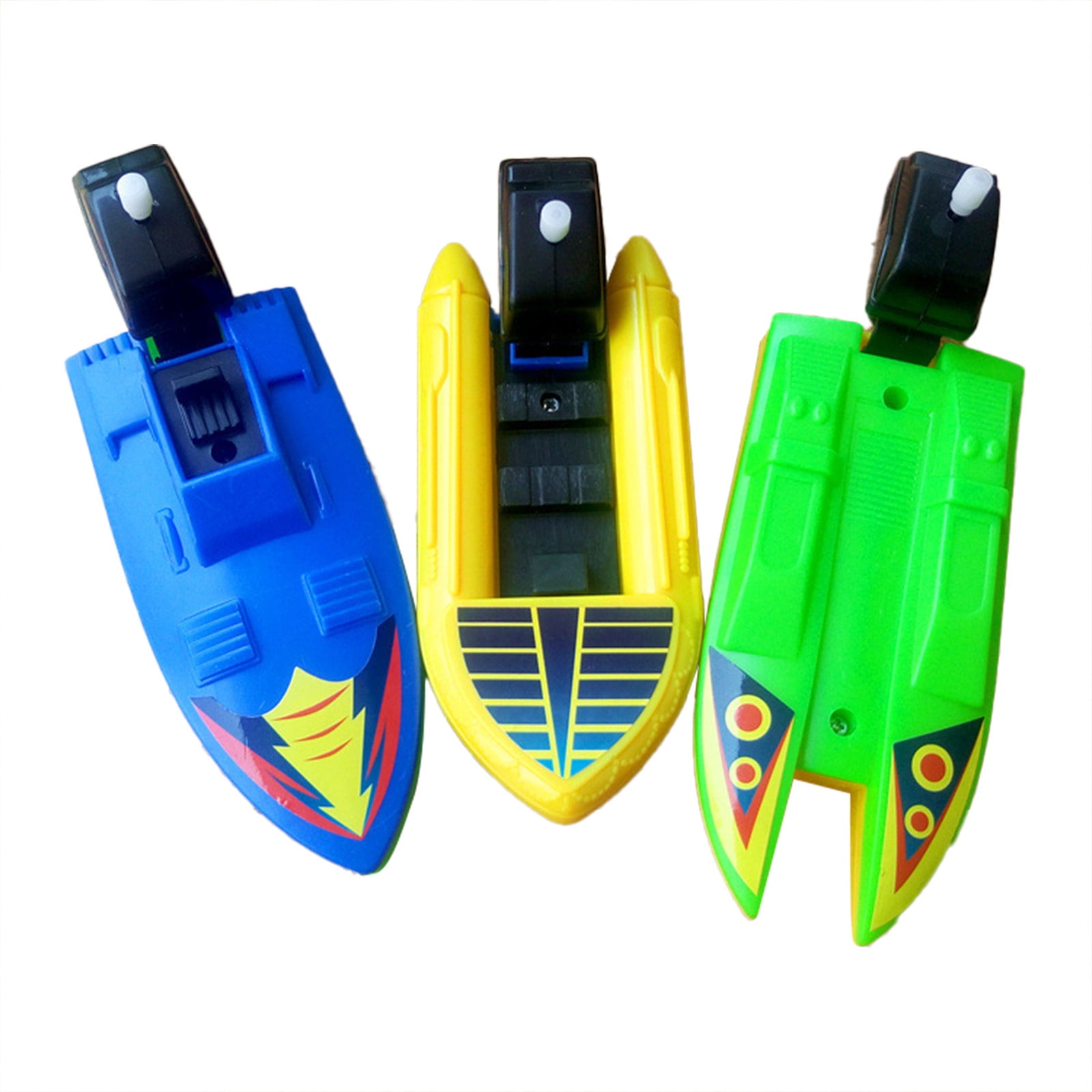 RUIG 2pcs Wind-up Boat Bathtub Toy Set, Funny Windup Speed Boat Bathtub ...