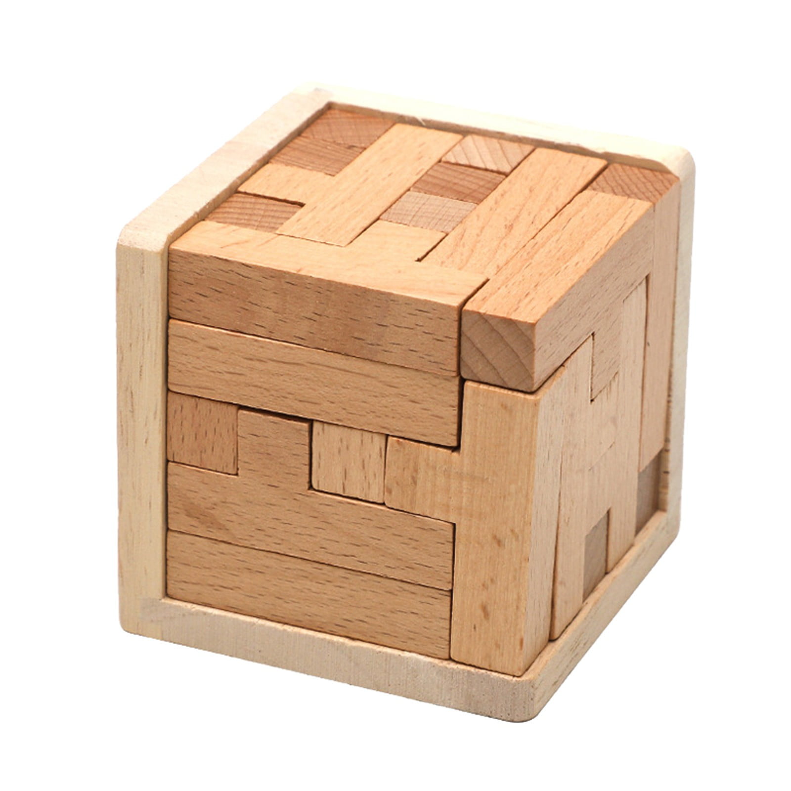 RUIG 3D Wooden Brain Teaser Puzzle Cube Wooden Puzzles T-Shaped Jigsaw ...