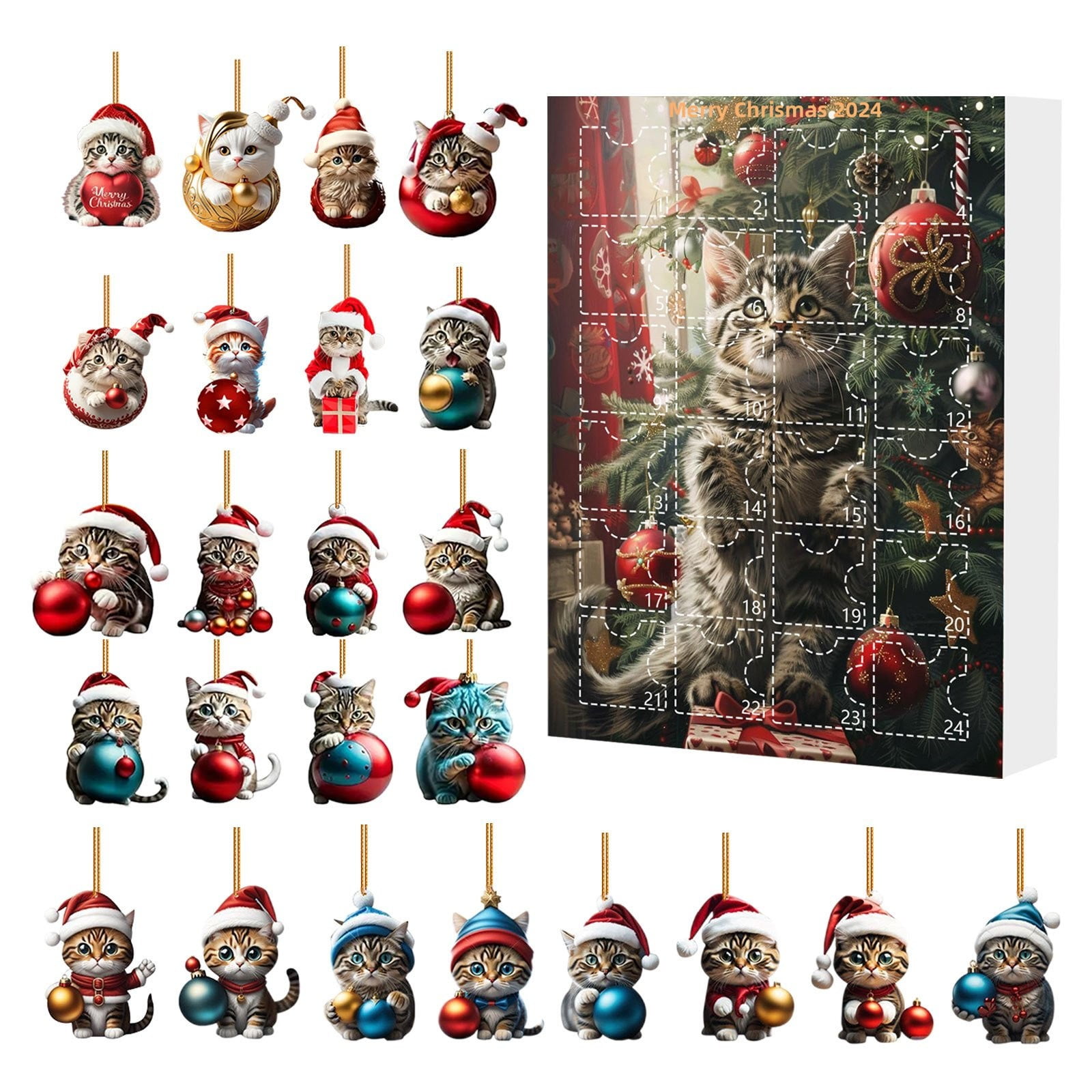 RUIG 2024 Christmas Advent Calendar, Christmas Countdown Advent Pendant ...