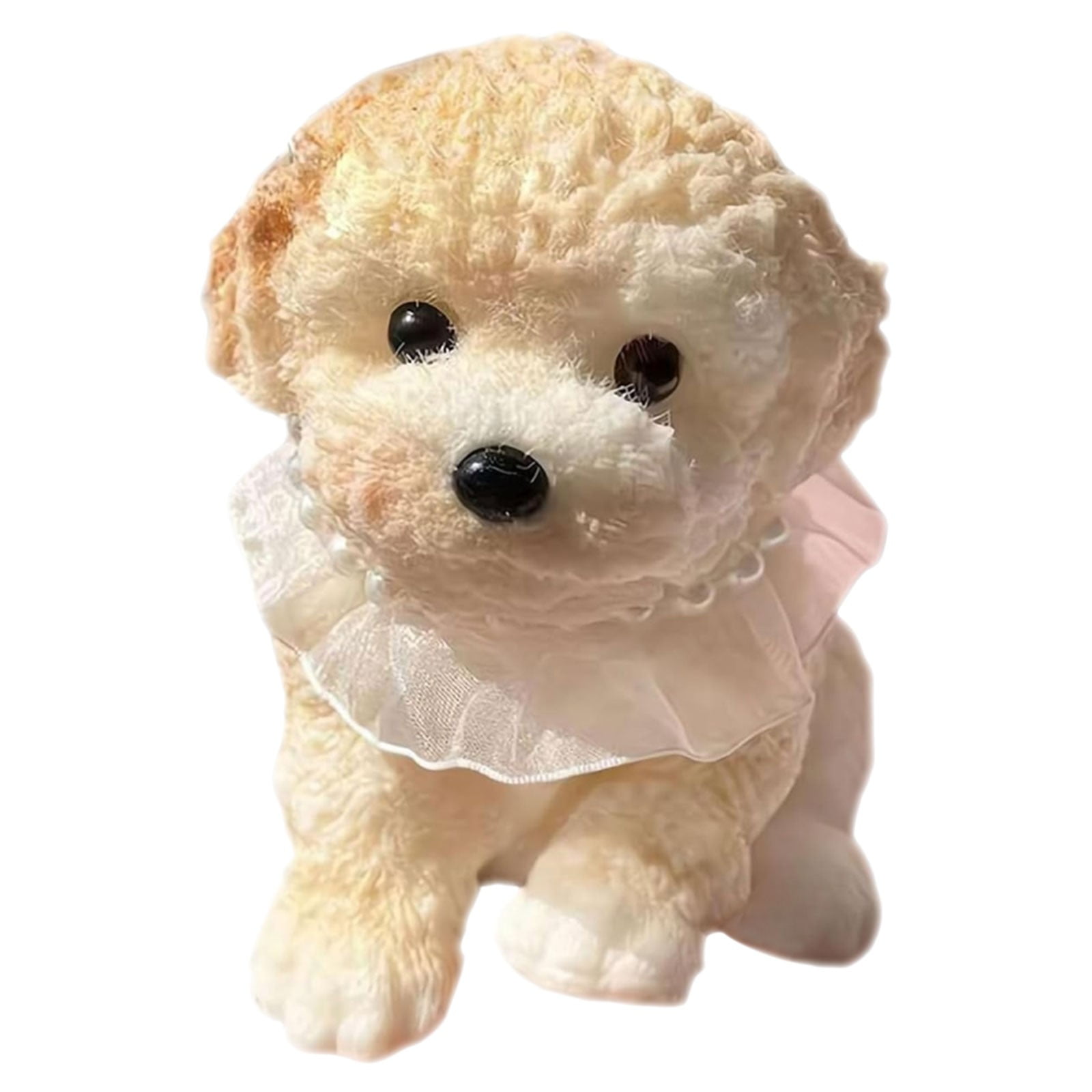 RUIG Animals Plush Toy, White Poodle Stuffed Animal Simulation Dog ...