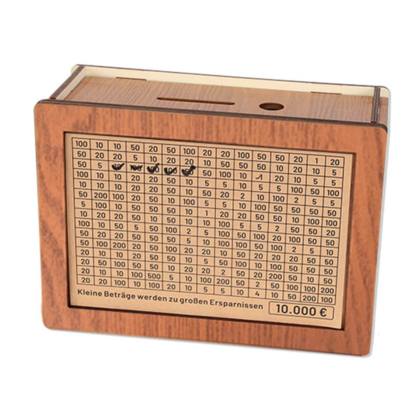 RUIG Cash Vault Wooden Money Saving Box, Cash Savings Box for 10000 ...