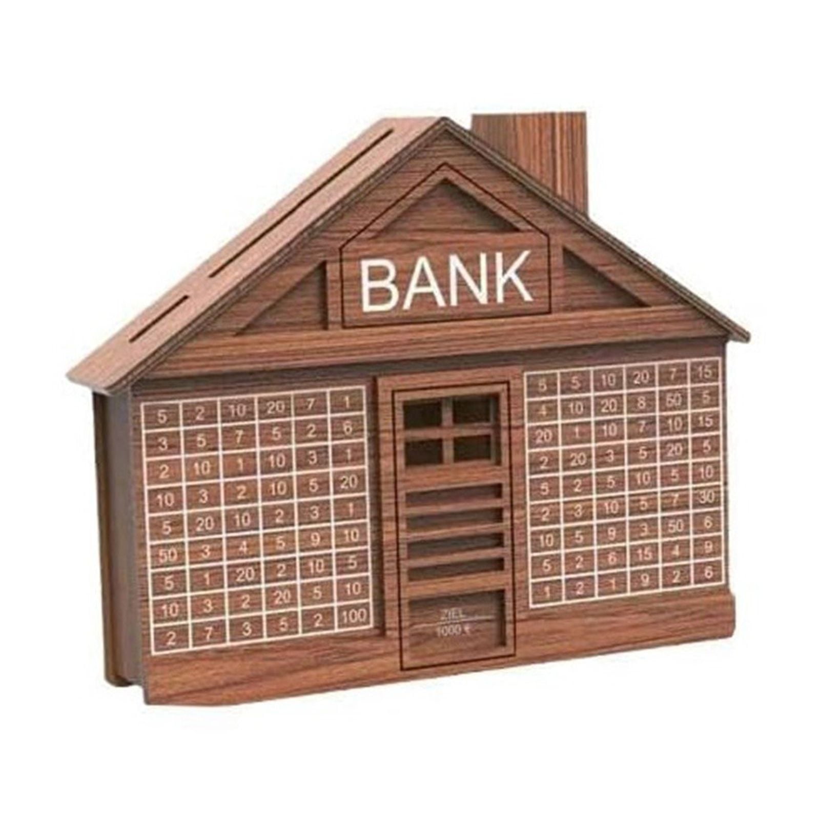 RUIG Cash Vault Wooden Savings Box, Savings Challenge Box, Wooden Cash ...