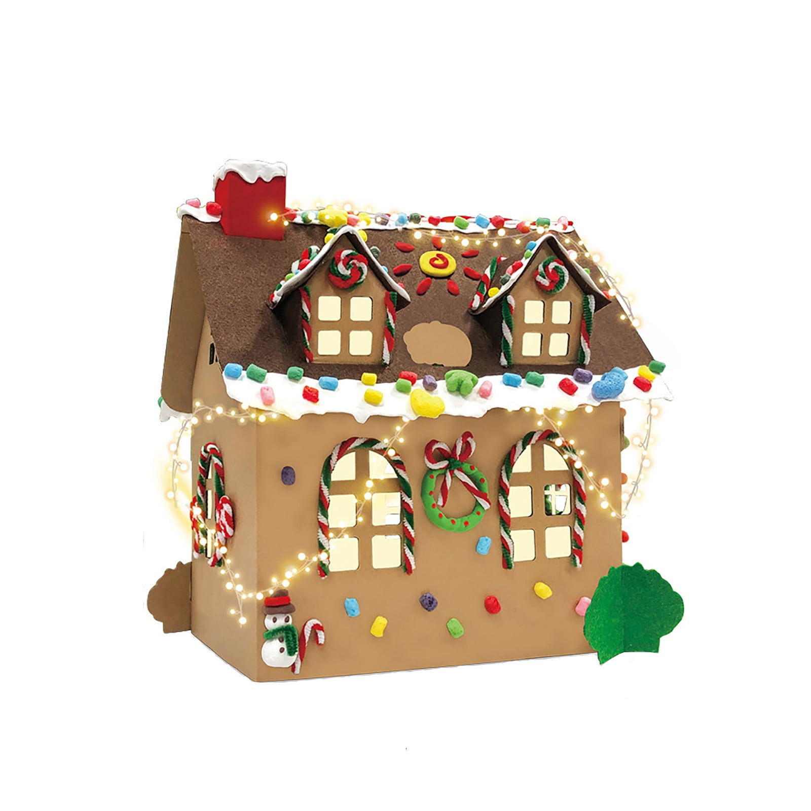 RUIG Christmas Gingerbread House Kit Kids Christmas Craft Kit Cardboard ...