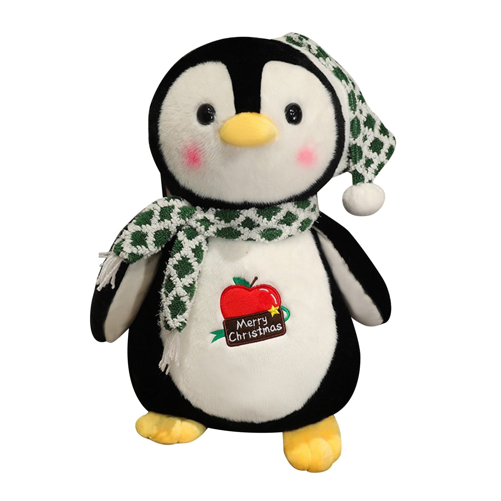 RUIG Cute Plush Penguin Stuffed Animal with Hat and Scarf Penguins ...