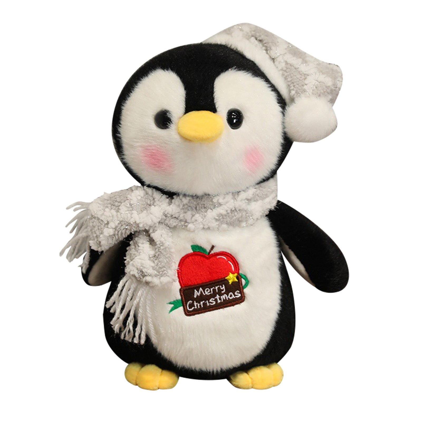 RUIG Cute Plush Penguin Stuffed Animal with Hat and Scarf Penguins ...