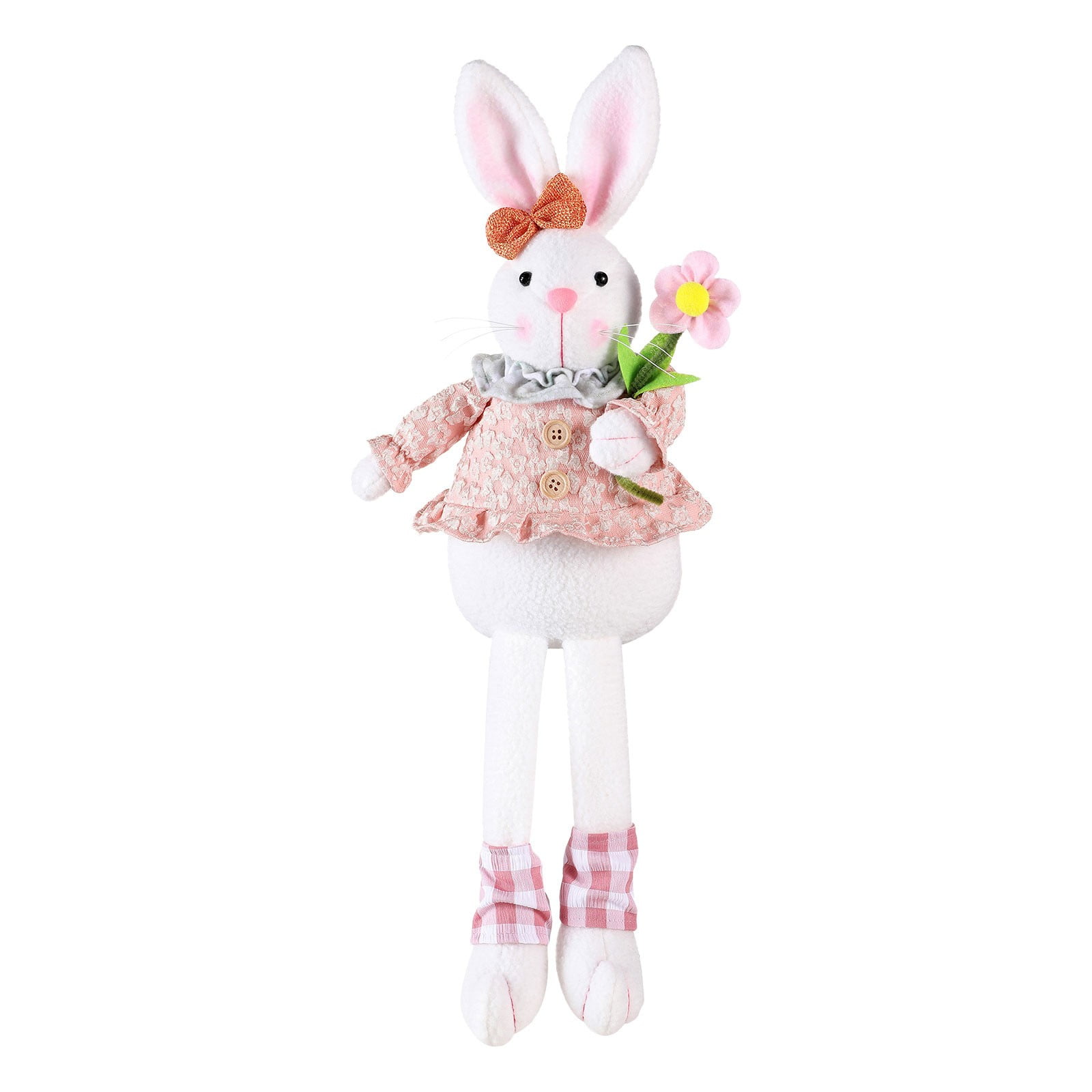 RUIG Easter Decorations Rabbit Bunny Plush Decor,Easter Figurine Shelf ...